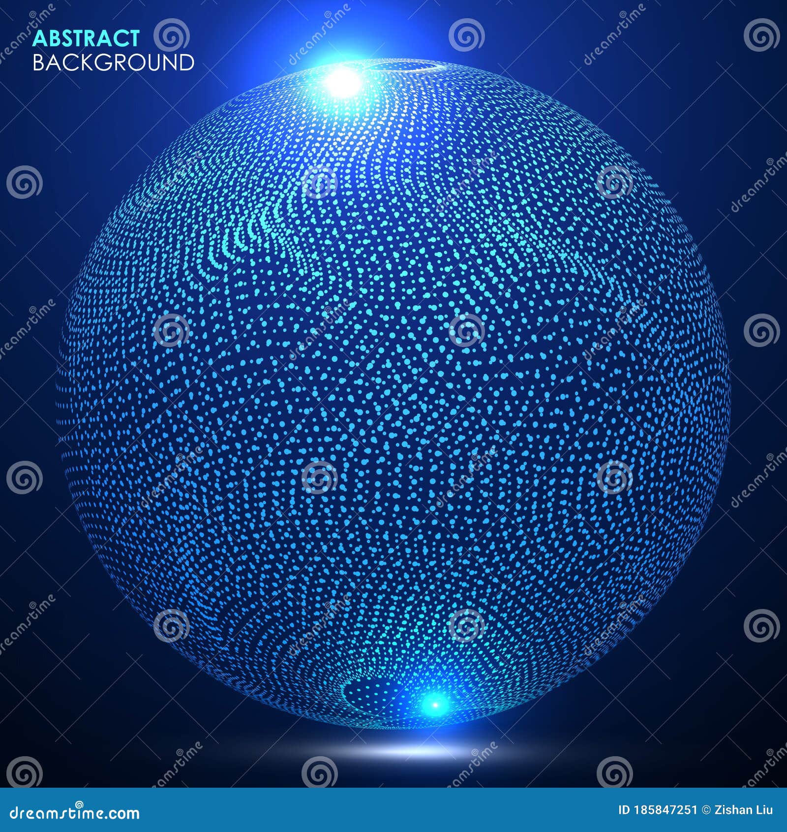 Particle Abstract Graphics, Vector Illustration Sense of Technology ...