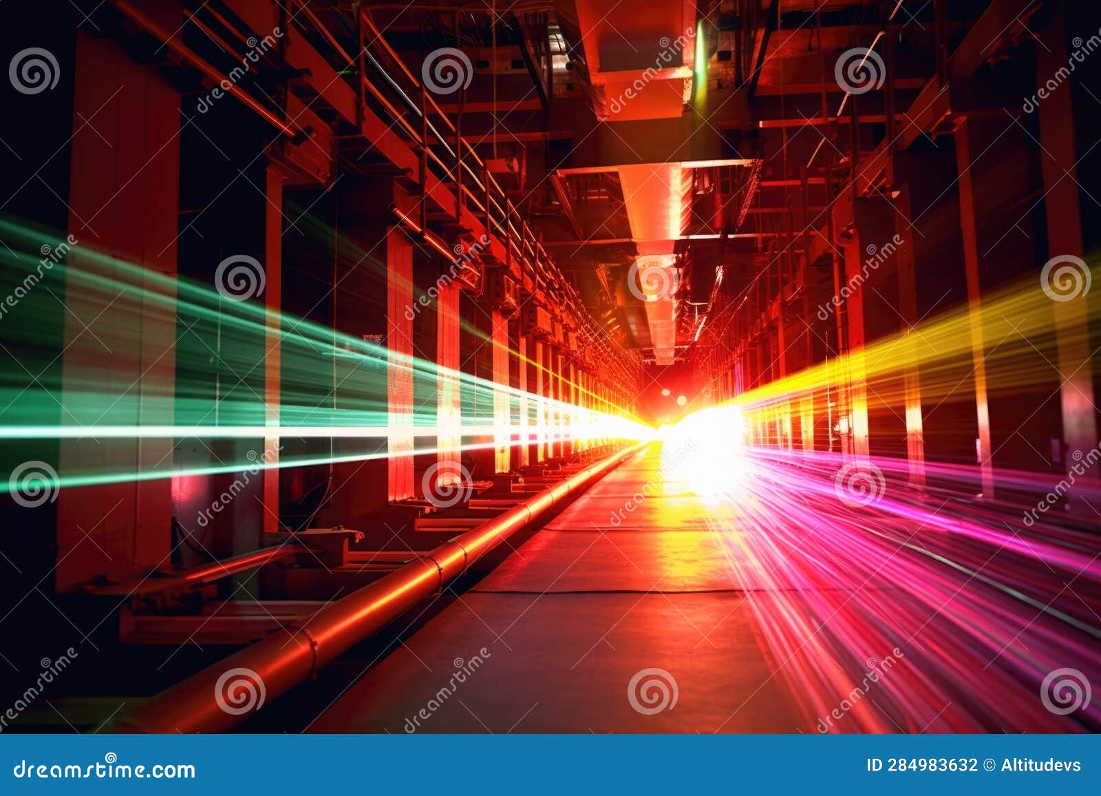 Particle Accelerators Beam Guidance System Stock Illustration ...