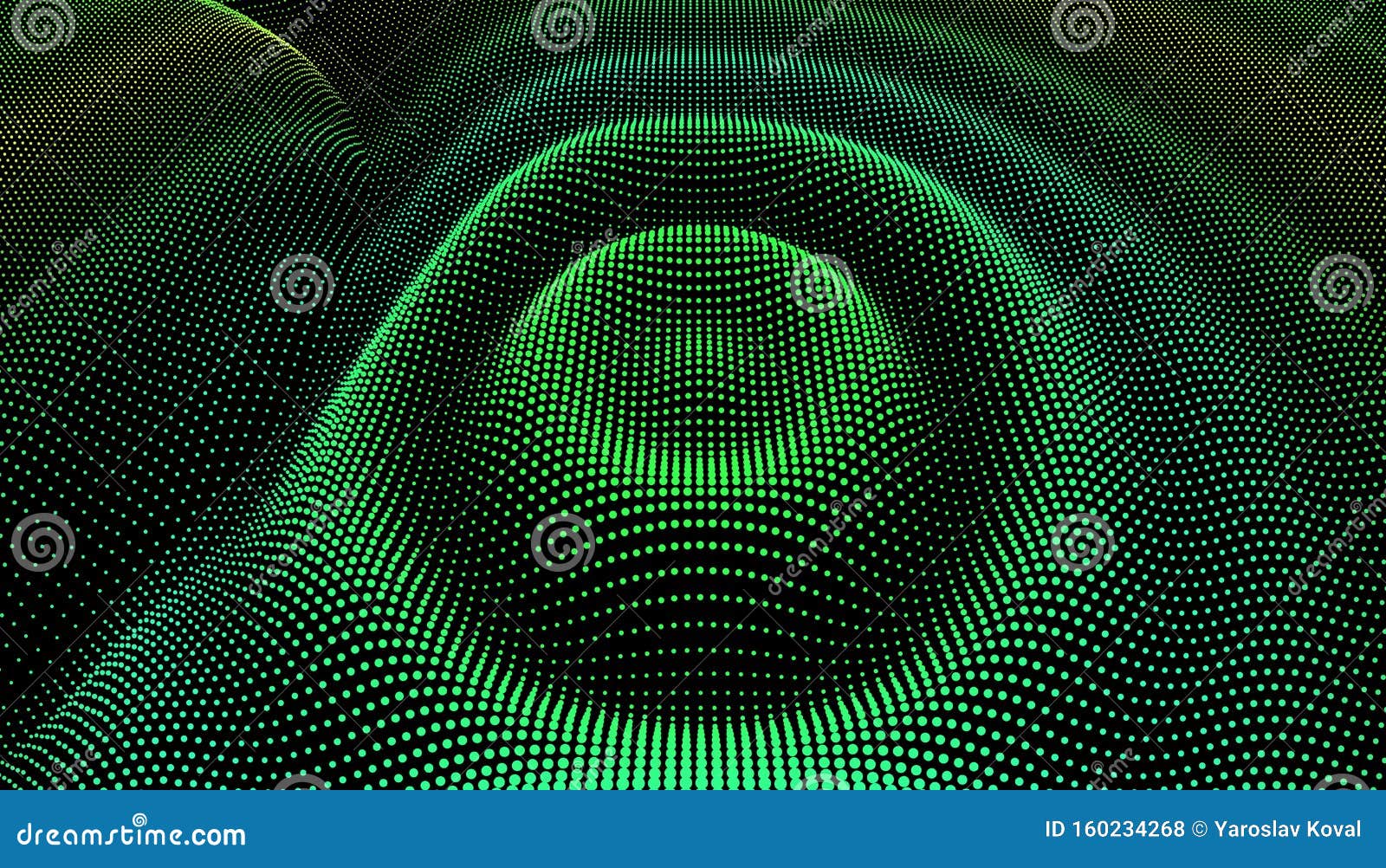Wavy Ripple 3D Structure Psychedelic Seamless Pattern Vector Op Art ...