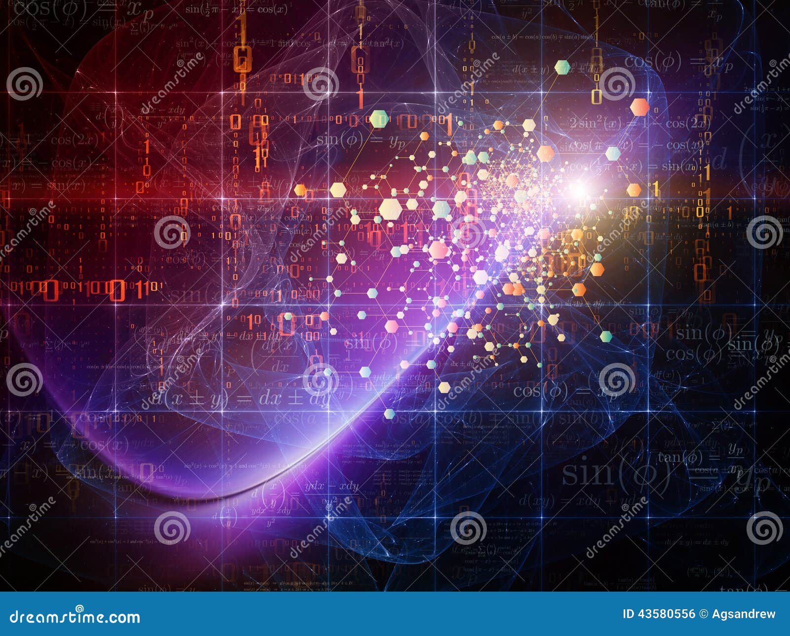 Particle Design stock illustration. Illustration of math - 43580556