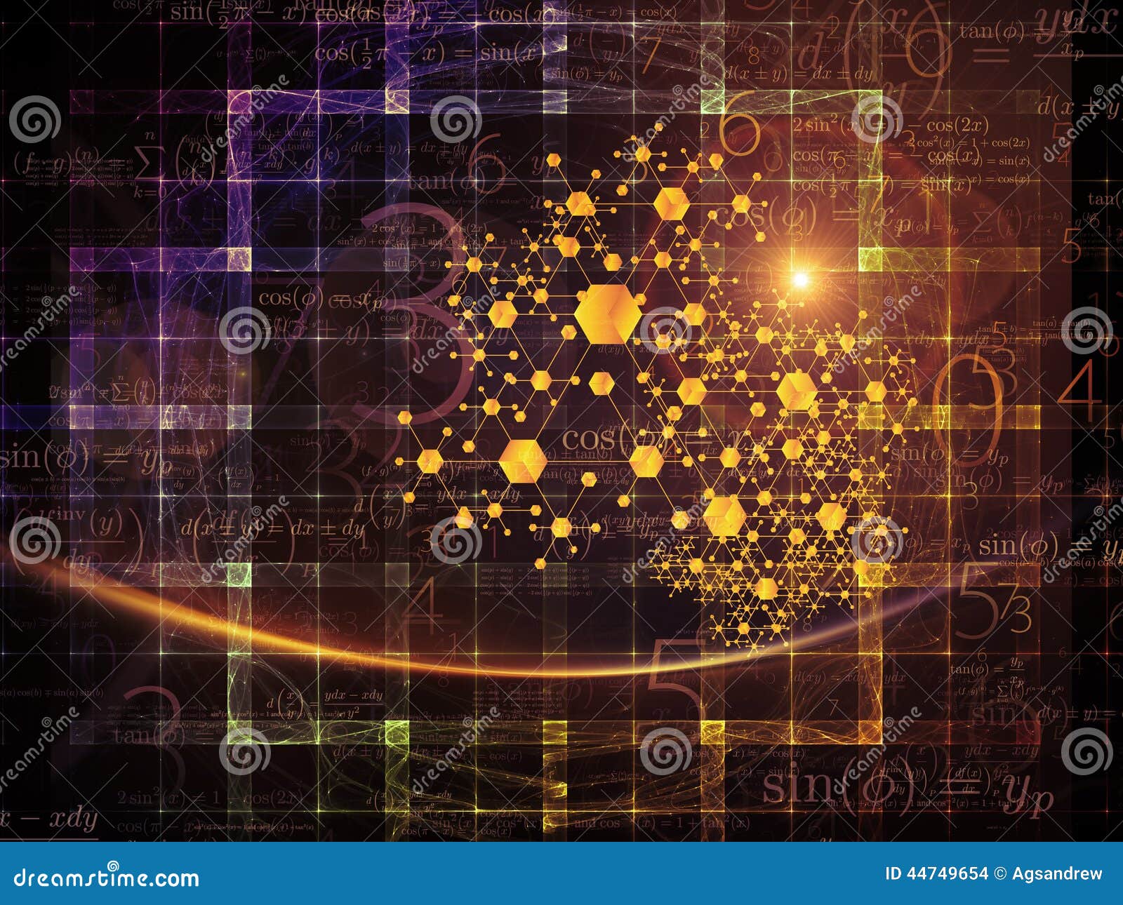 Particle Design stock illustration. Illustration of cipher - 44749654