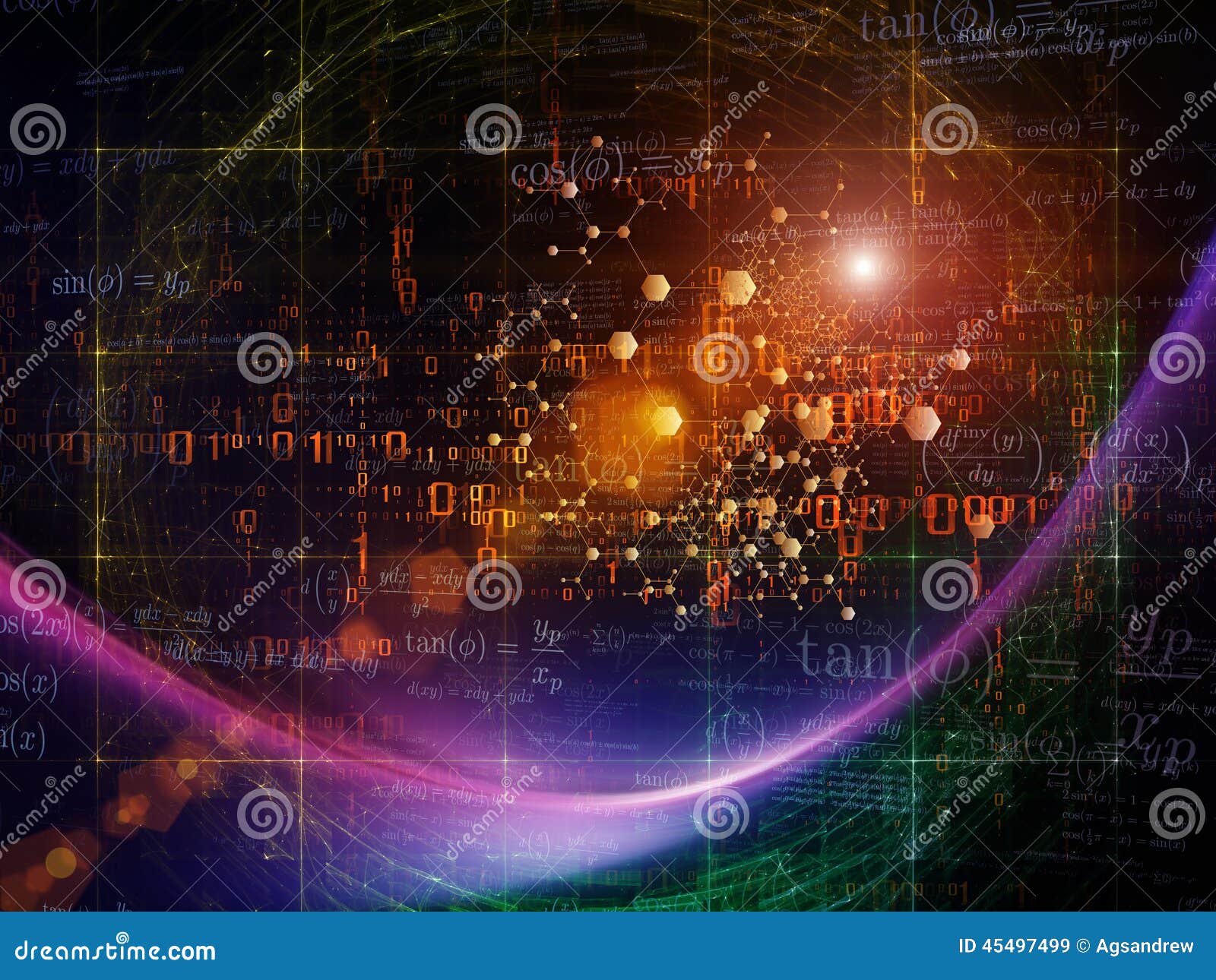 Particle Design stock illustration. Illustration of computation - 45497499