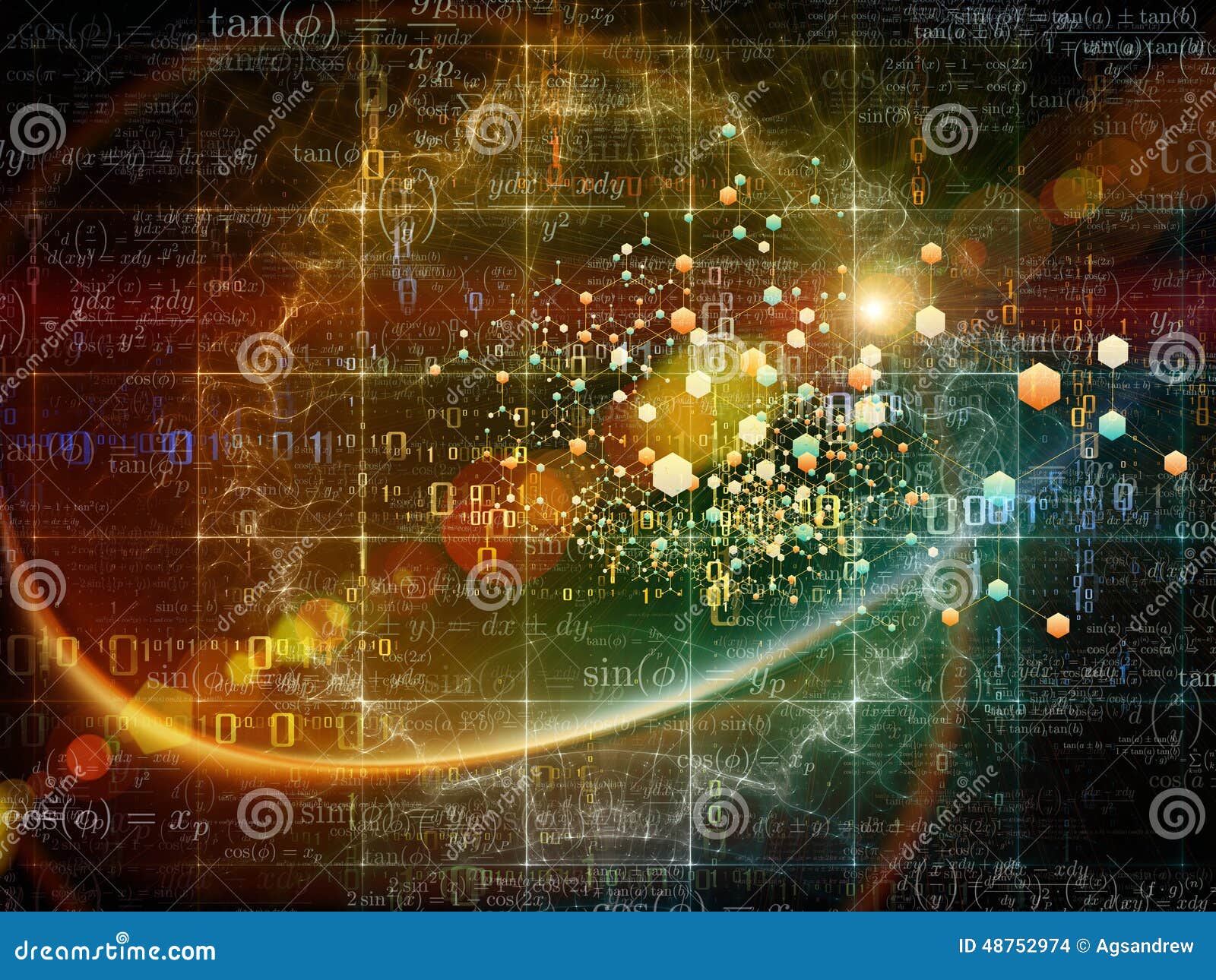 Particle Design stock illustration. Illustration of grid - 48752974