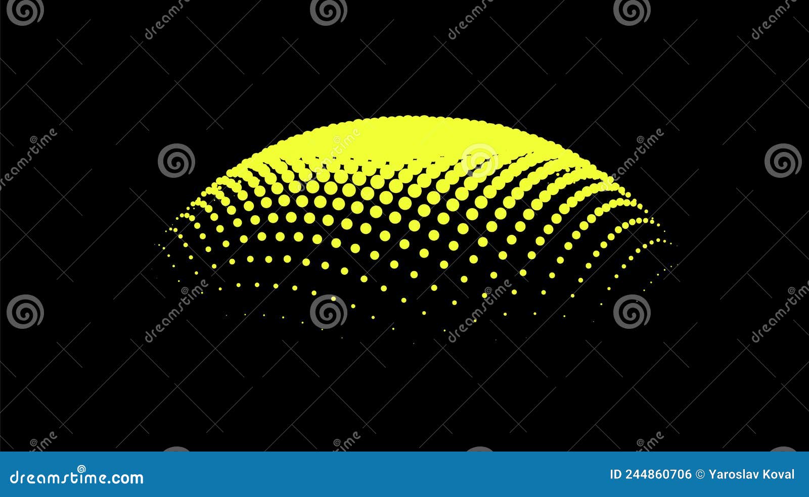 Particle Dimension Sound Wave. Part of Sphere Effect Polar Hill Globe ...