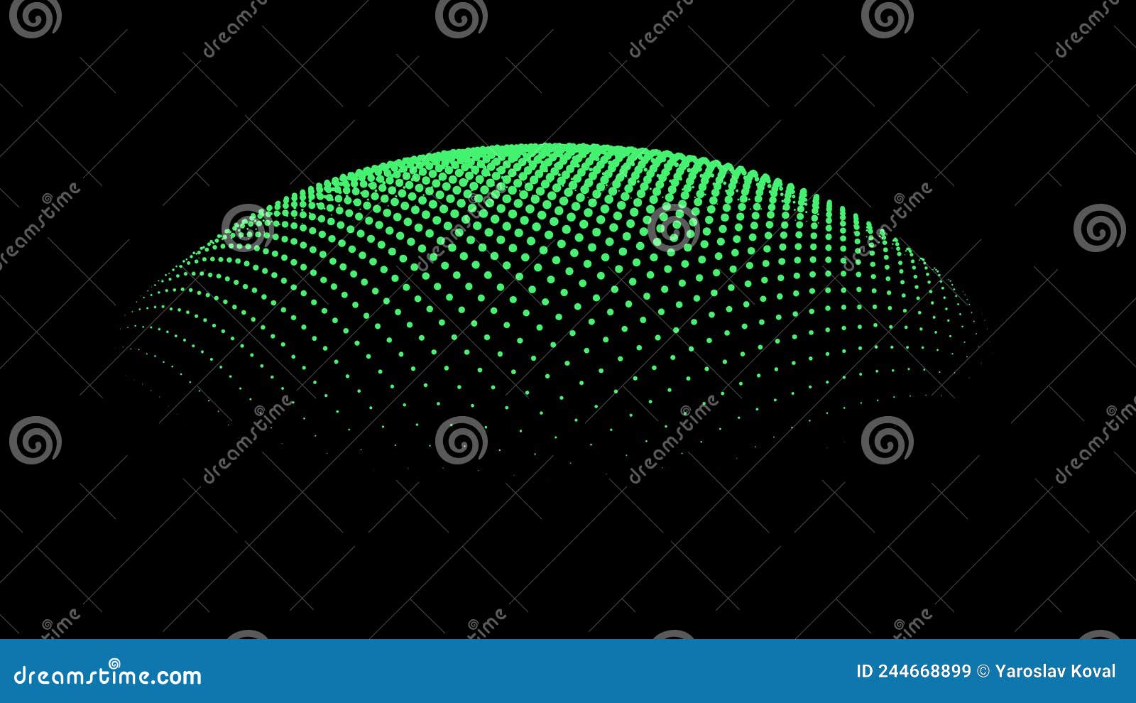 Particle Dimension Sound Wave. Part of Sphere Effect Polar Hill Globe ...