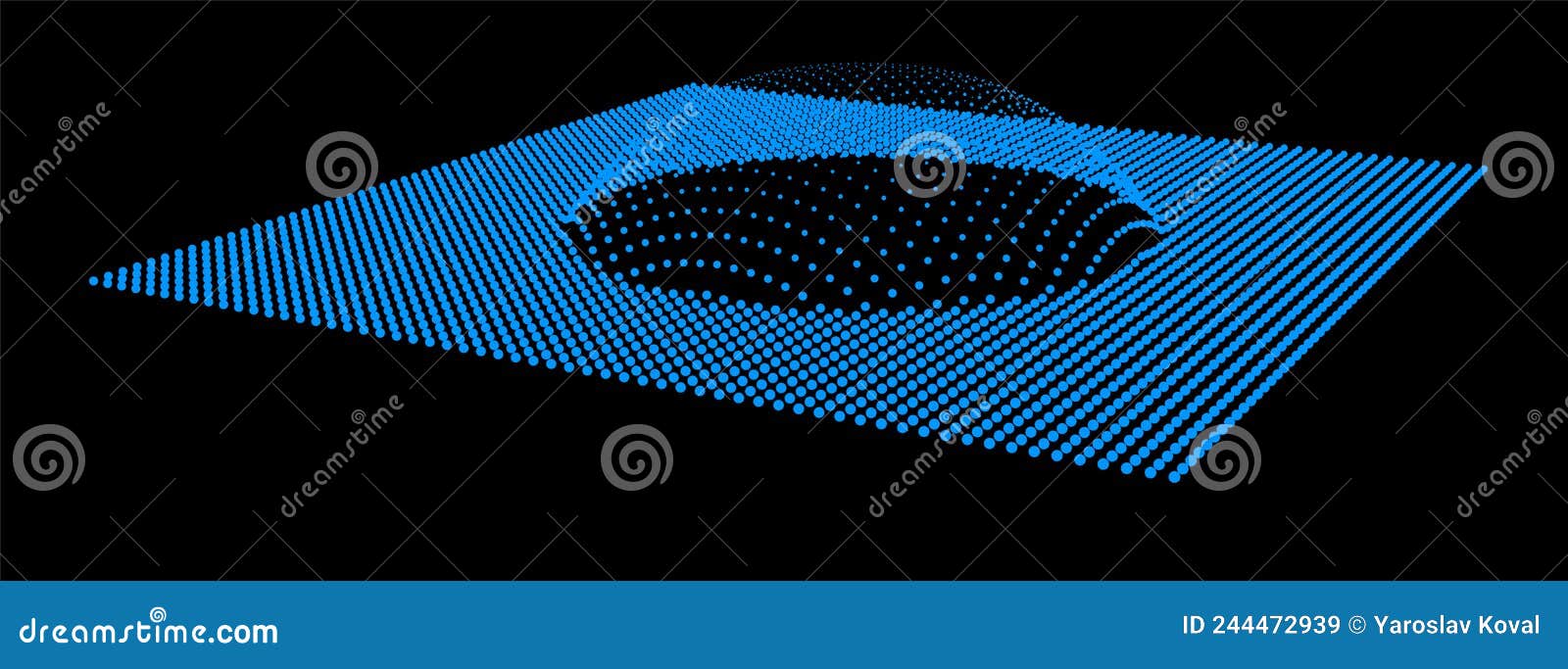 Particle Dimension Sound Wave. Part of Sphere Effect Polar Hill Globe ...