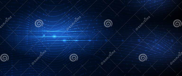Vector Abstract Digital Technology with Dot Particle, Dynamic Pattern ...