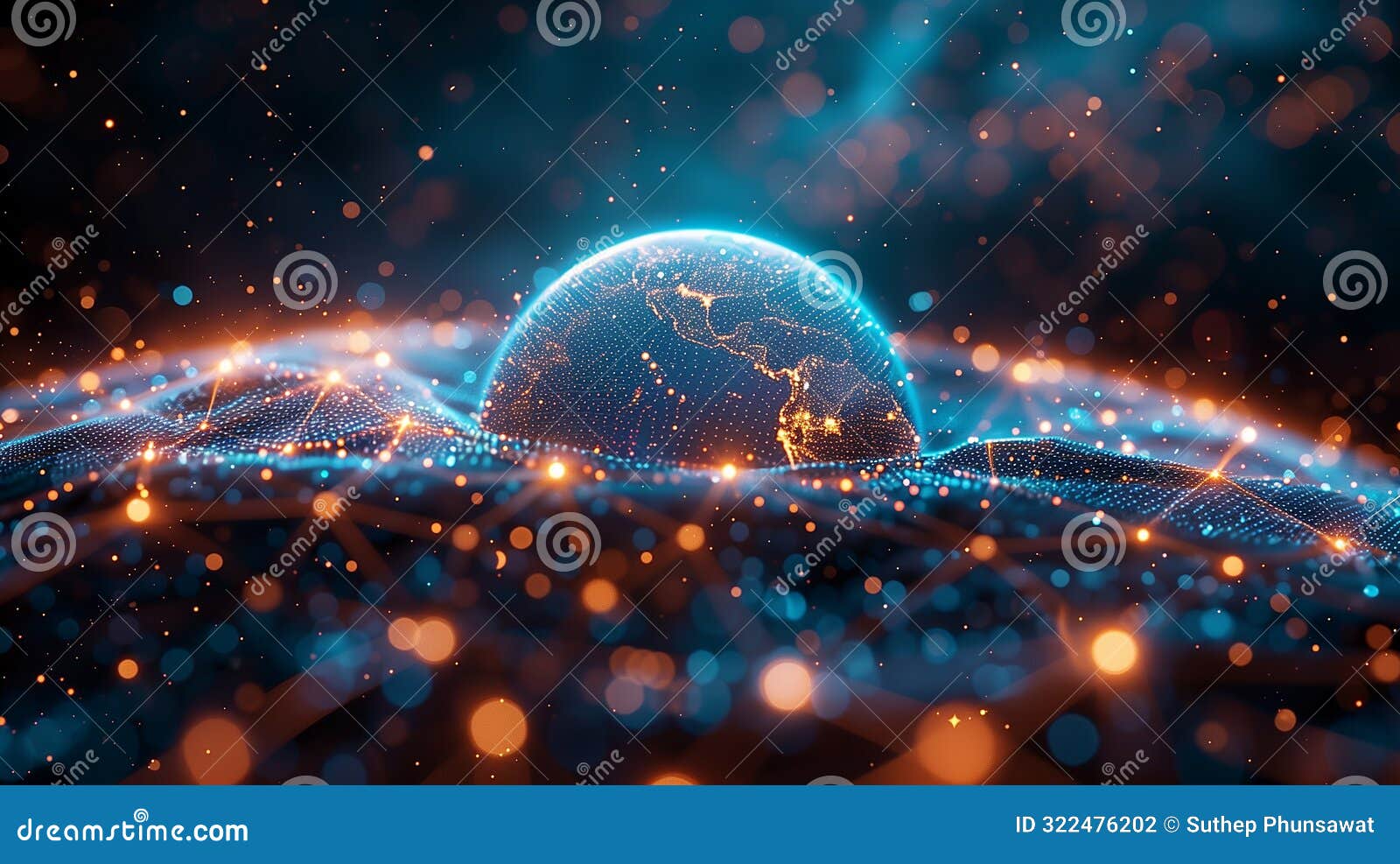 A Particle Earth HUD Created Using Stardust . Generate-AI Stock ...