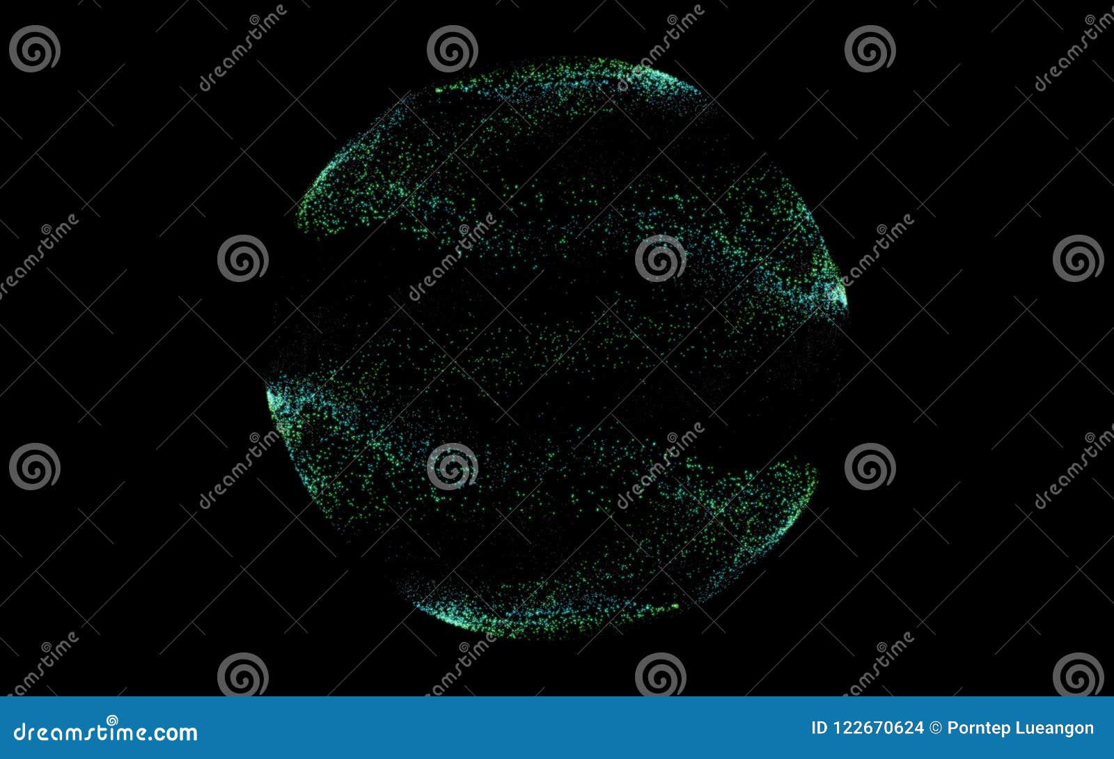 Particle Emitting Earth Globe with Black Background Motion Video ...