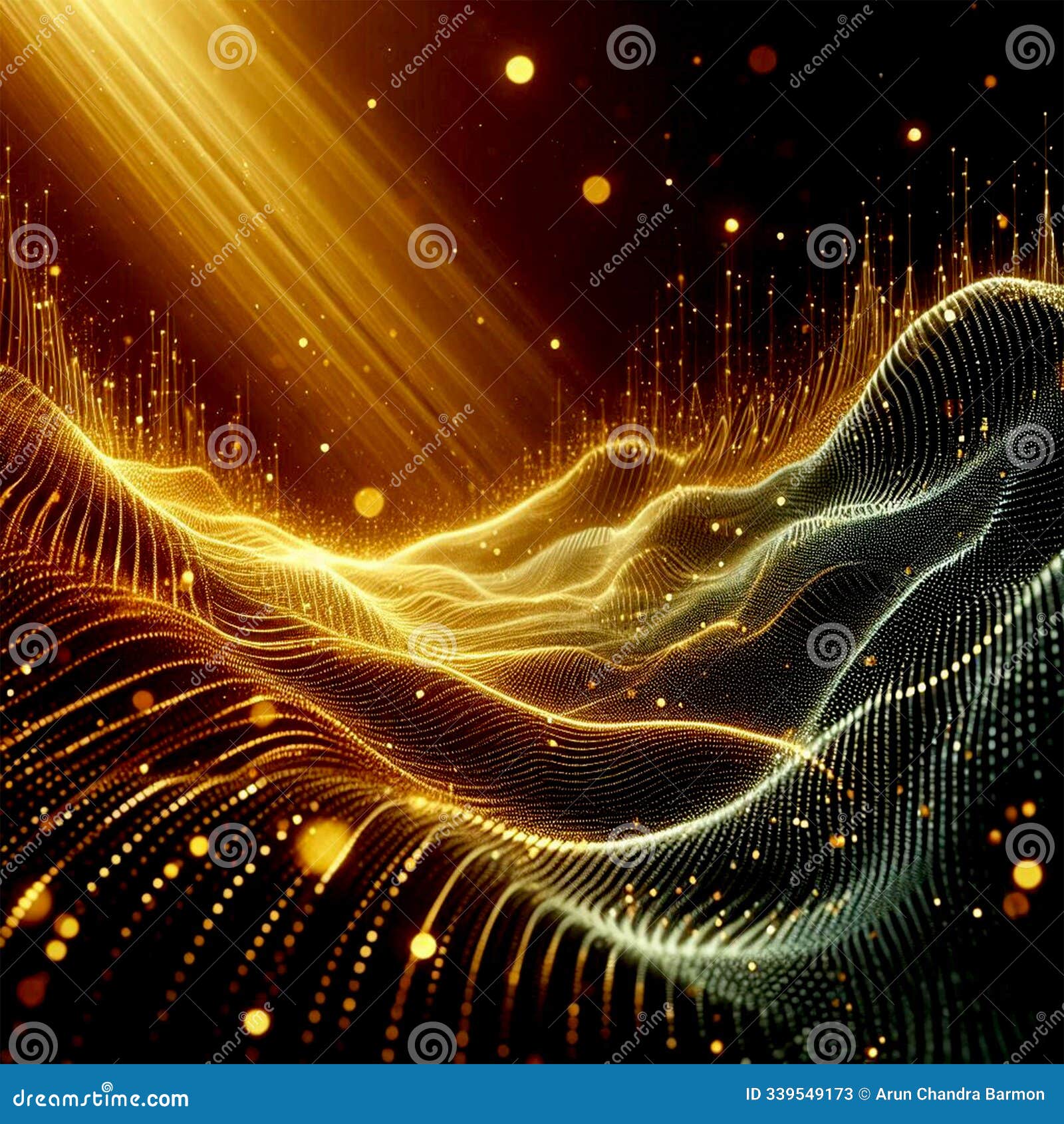 Particle-Enhanced Gradient Waveform Stock Illustration - Illustration ...