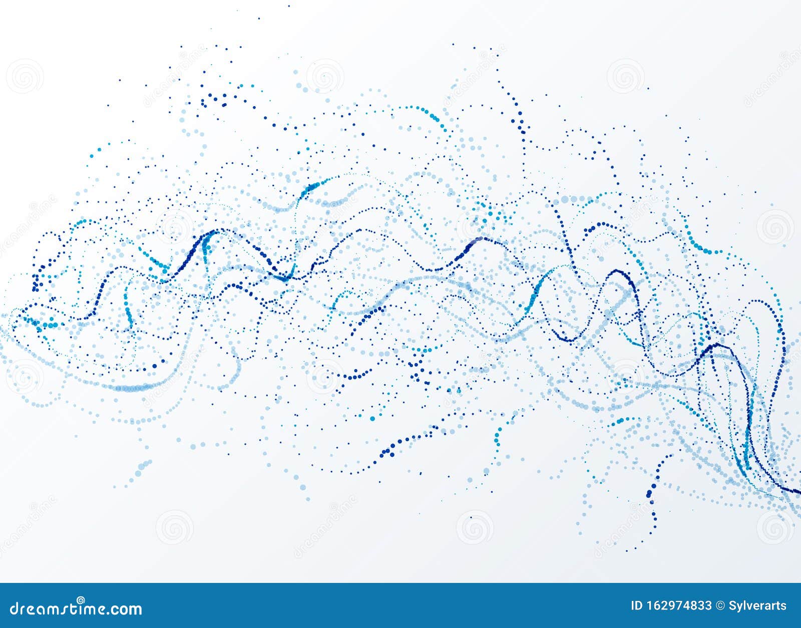 Particle Flow Array Colorful Vector Abstract Background, Life Forms Bio ...