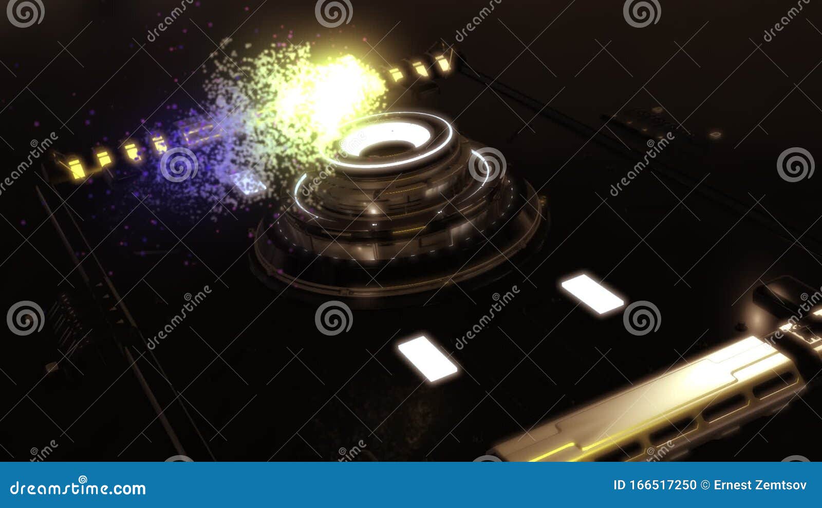 Particle Flying Energy Above a Processor Stock Footage - Video of ...