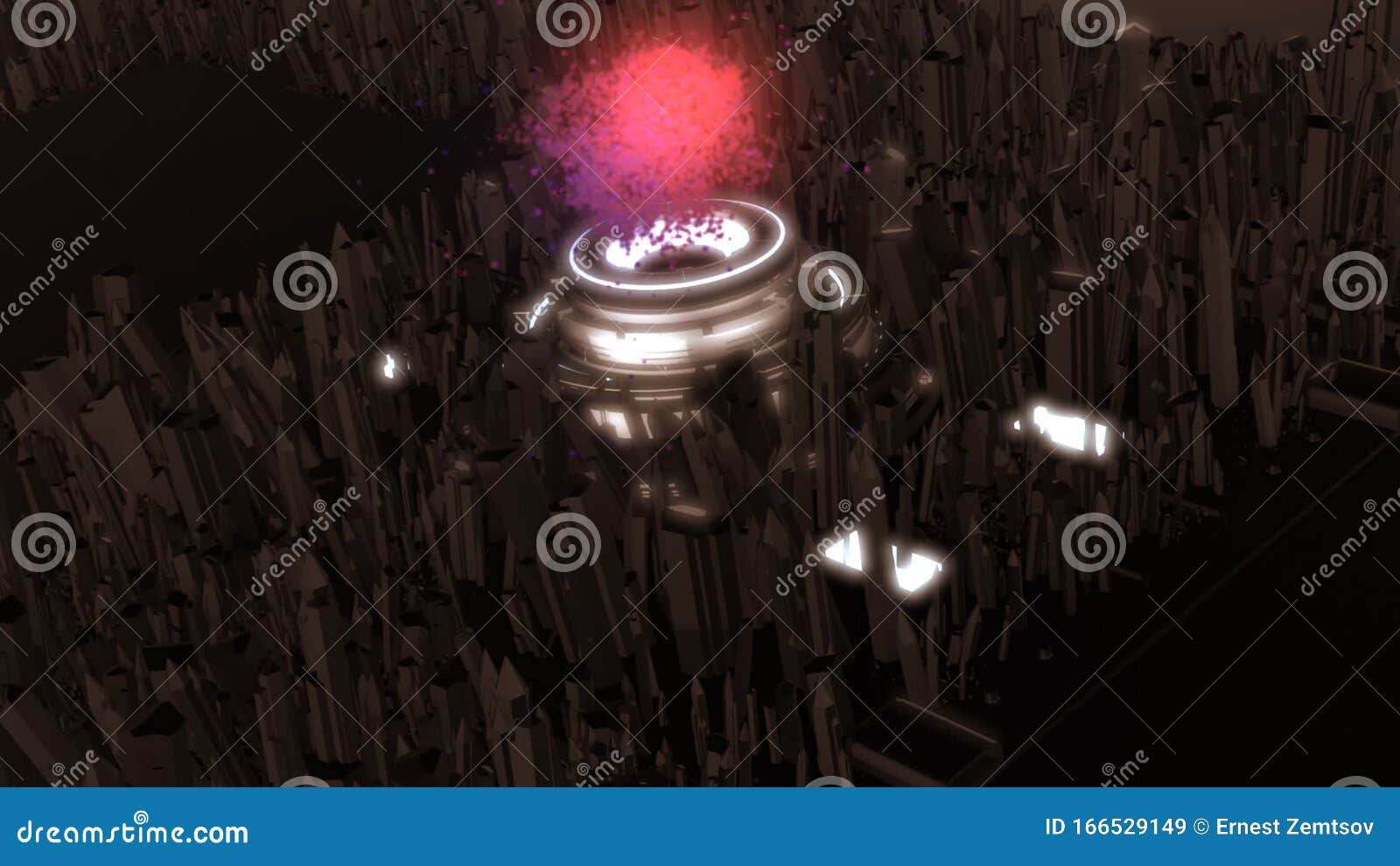 Particle Flying Energy Above a Processor Stock Video - Video of ...