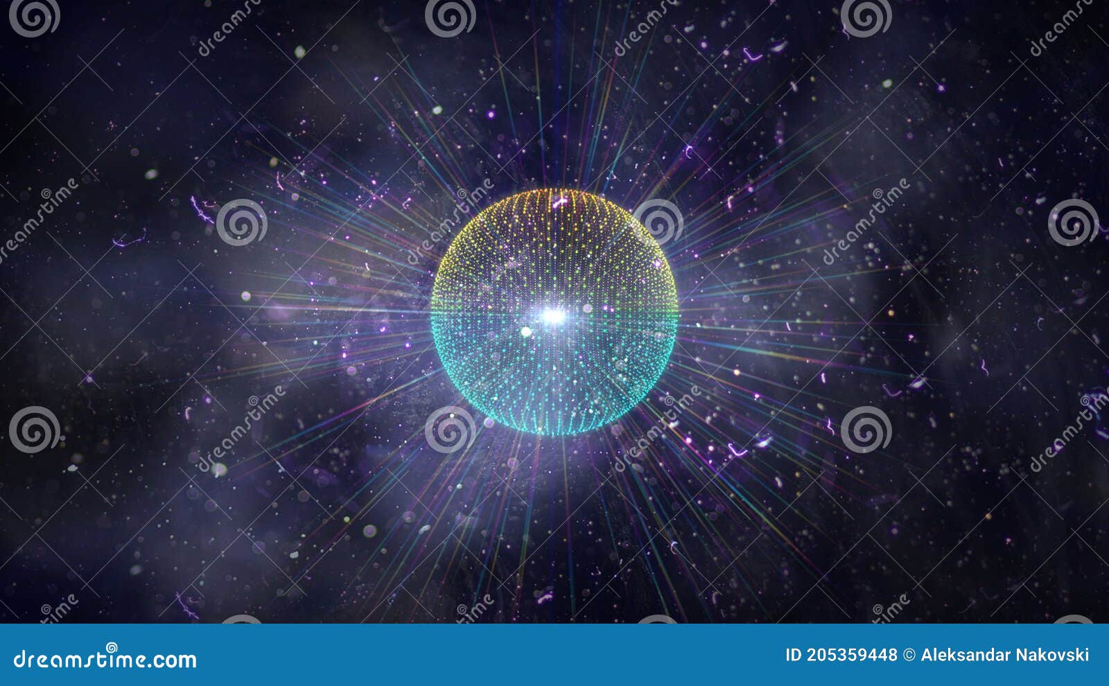 Particle Geometry Planet, Abstract Particles Background Stock ...