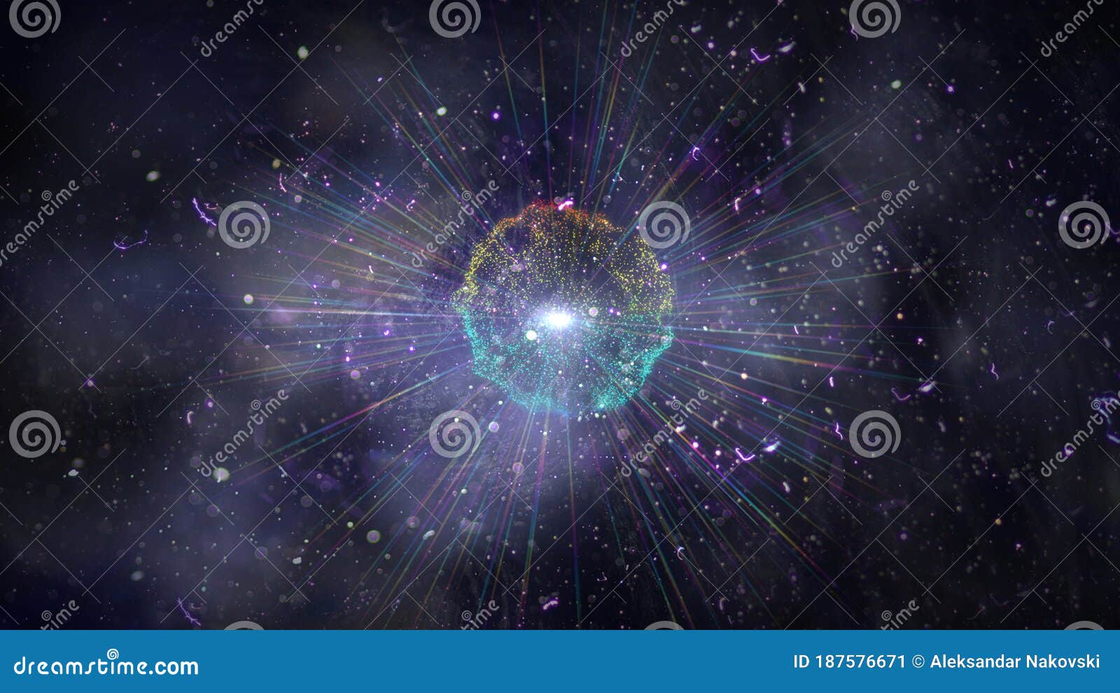 Particle Geometry Planet, Abstract Particles Background Stock ...
