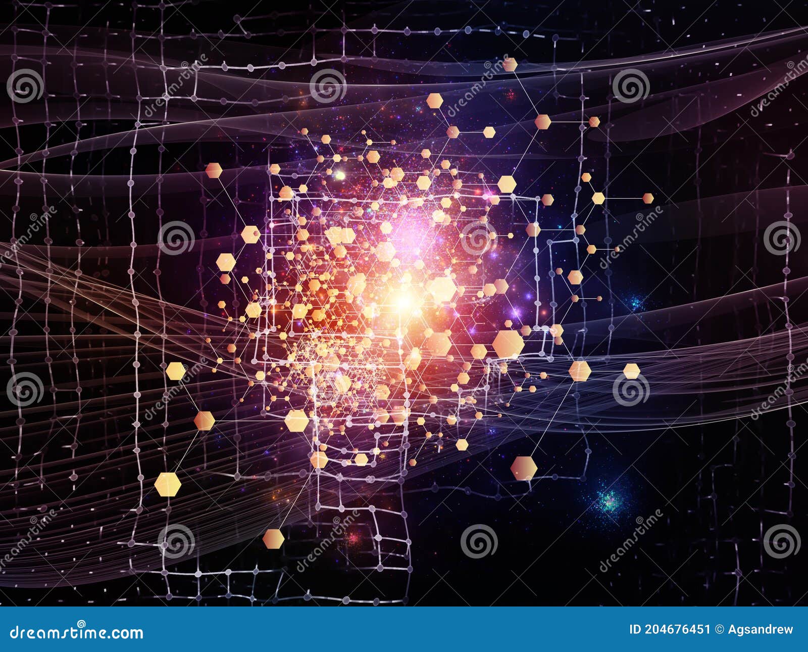 Particle Grid stock illustration. Illustration of knowledge - 204676451