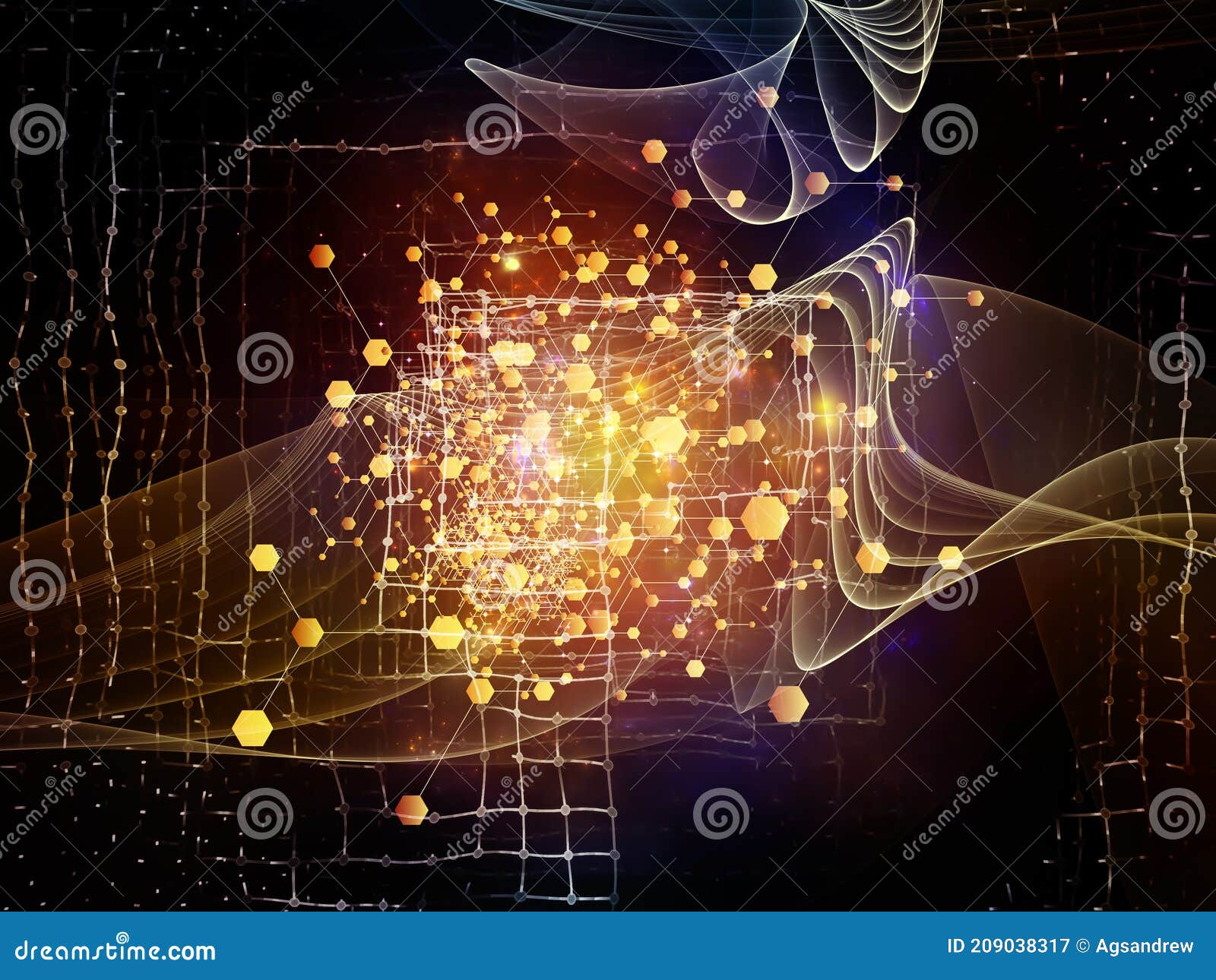 Particle Grid stock illustration. Illustration of particles - 209038317