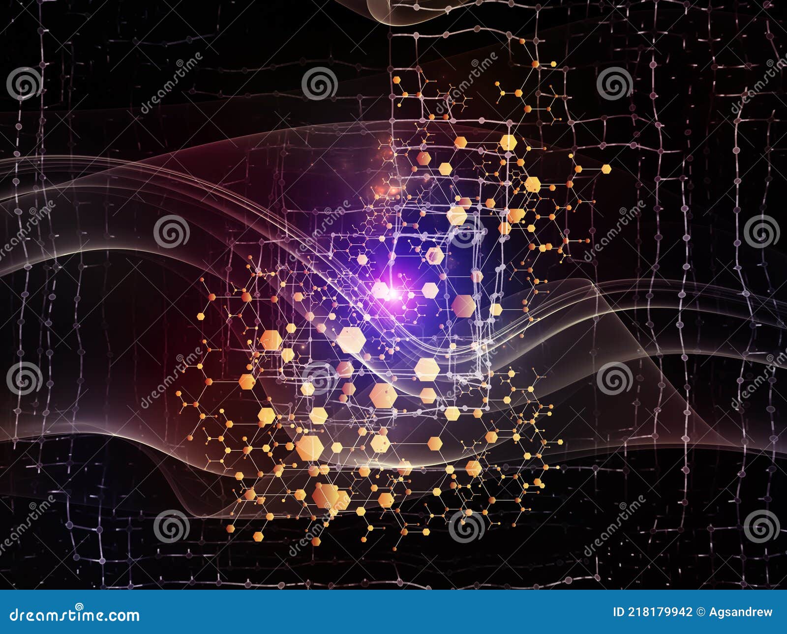 Particle Grid stock illustration. Illustration of knowledge - 218179942