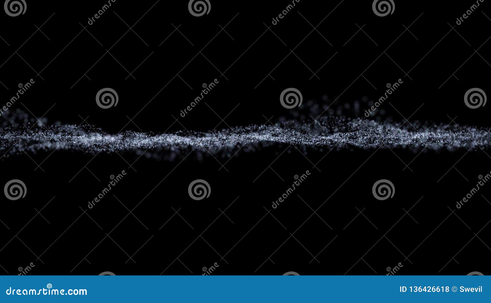 The Particle Horizon. Abstract Sea of Particles. Stock Illustration ...