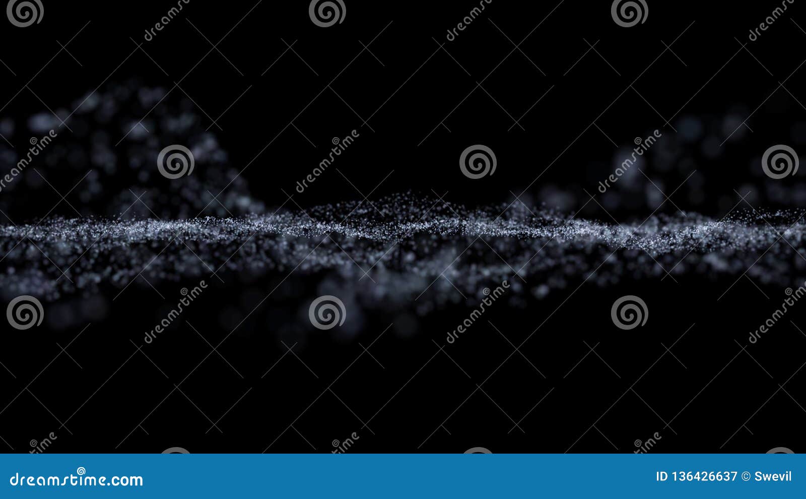 The Particle Horizon. Abstract Sea of Particles. Stock Illustration ...