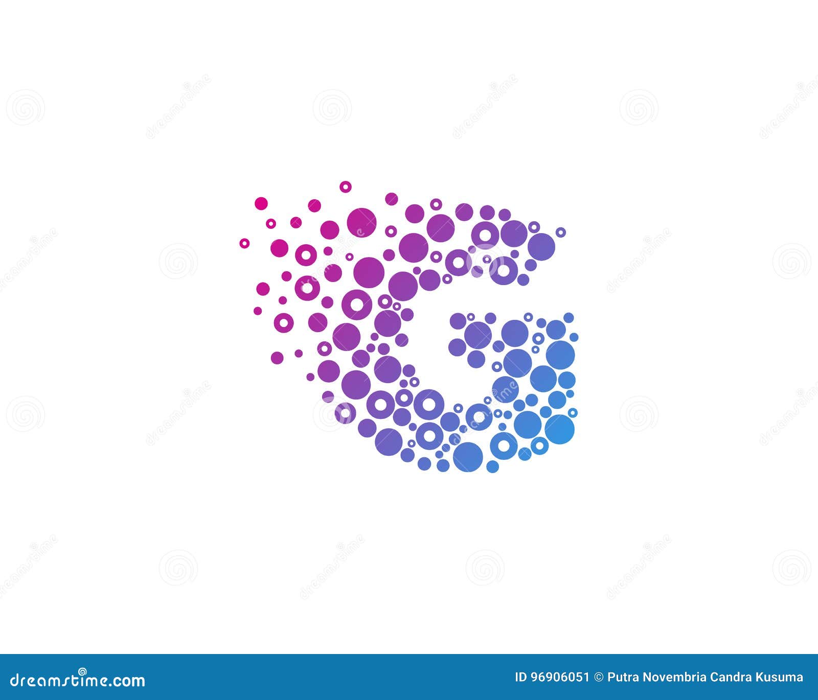 Particle Letter Icon Logo Design Element Stock Vector - Illustration of ...