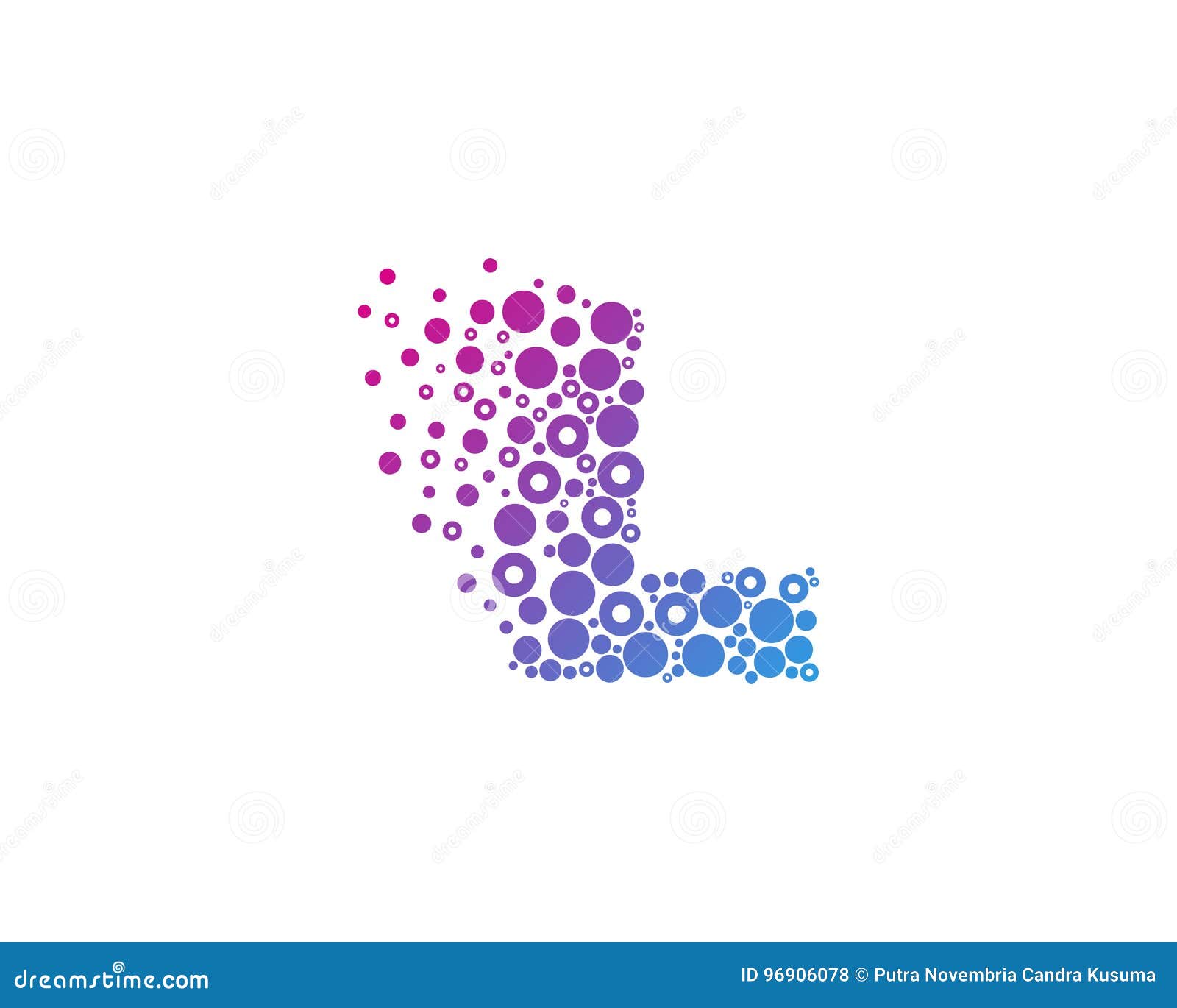 Particle Letter Icon Logo Design Element Stock Vector - Illustration of ...