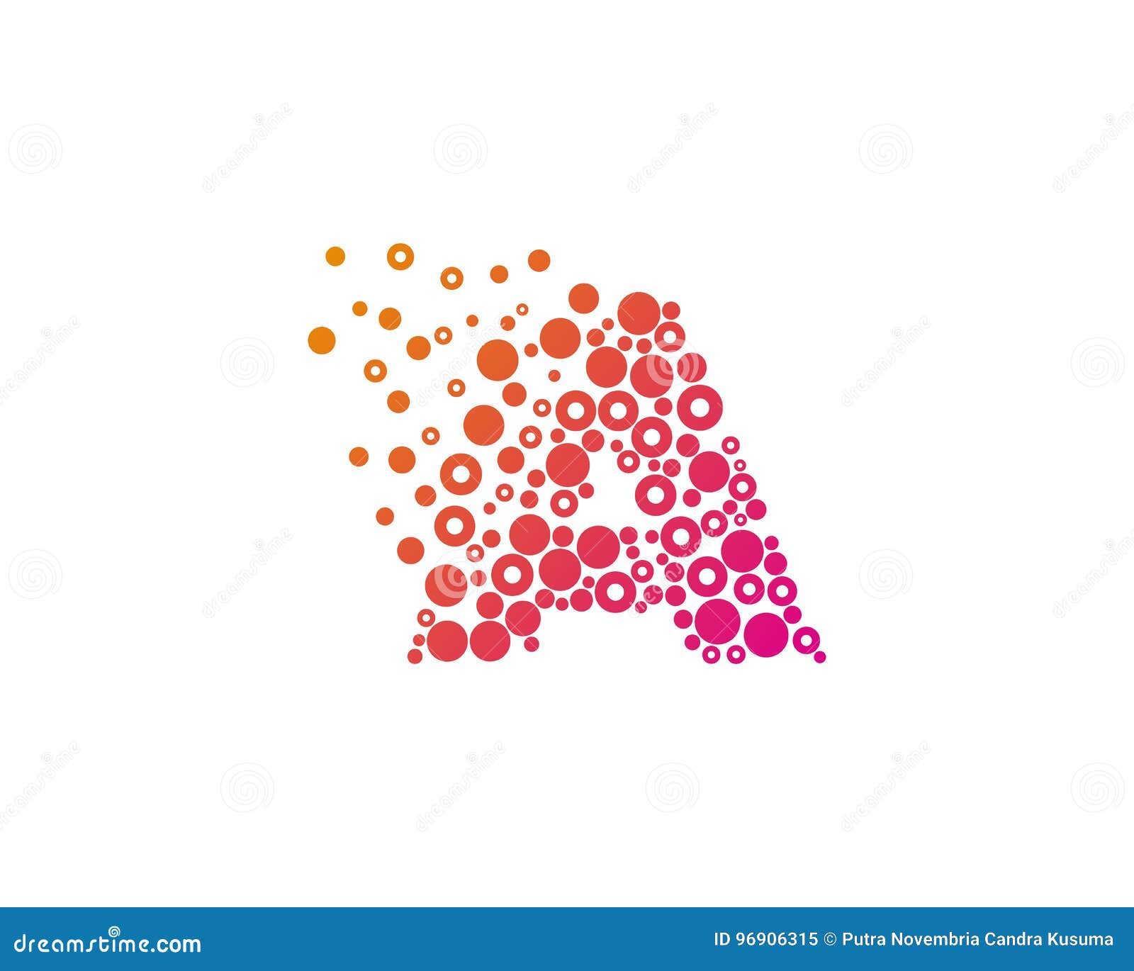 Particle Letter Icon Logo Design Element Stock Vector - Illustration of ...