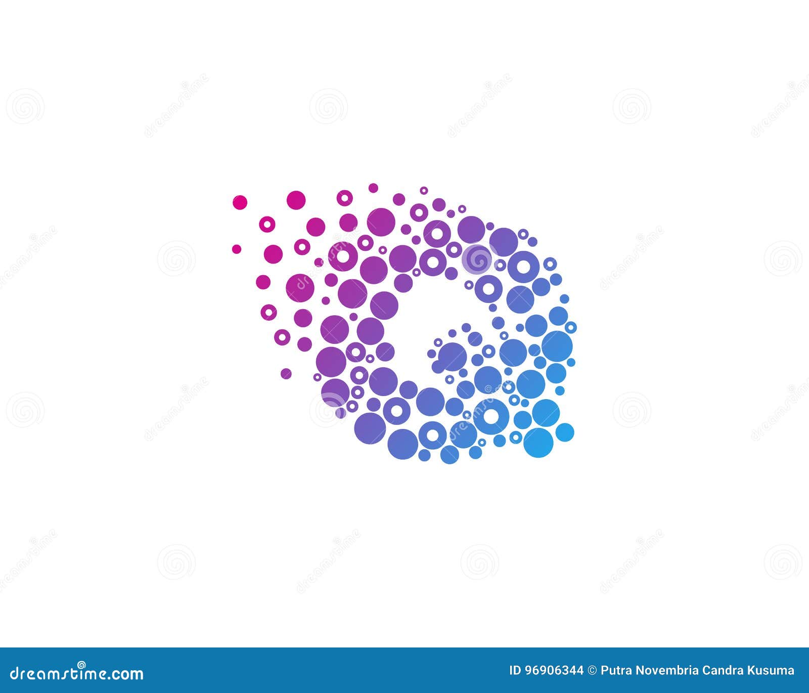 Particle Letter Icon Logo Design Element Stock Vector - Illustration of ...