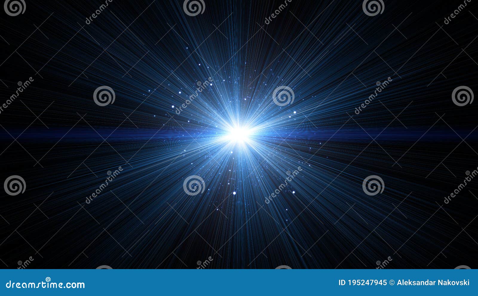 Particle Light Explosion in Space Stock Illustration - Illustration of ...
