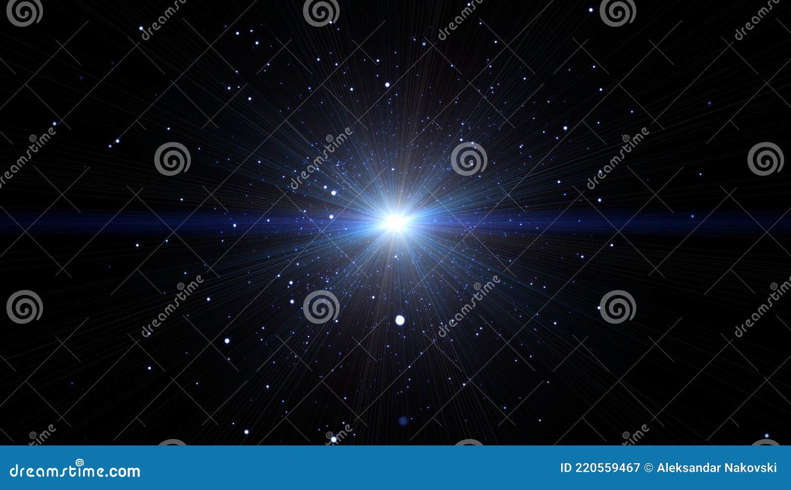 Particle Light Explosion in Space Stock Illustration - Illustration of ...