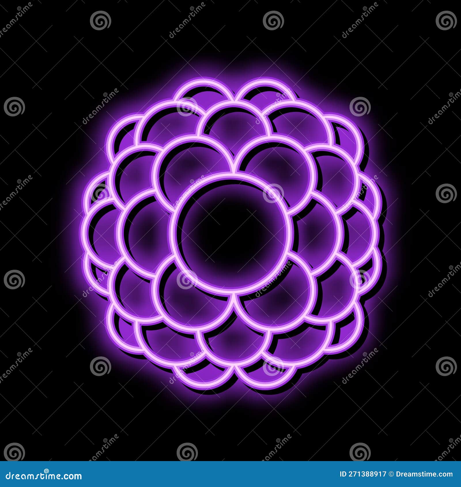 Particle Molecular Structure Neon Glow Icon Illustration Stock Vector ...