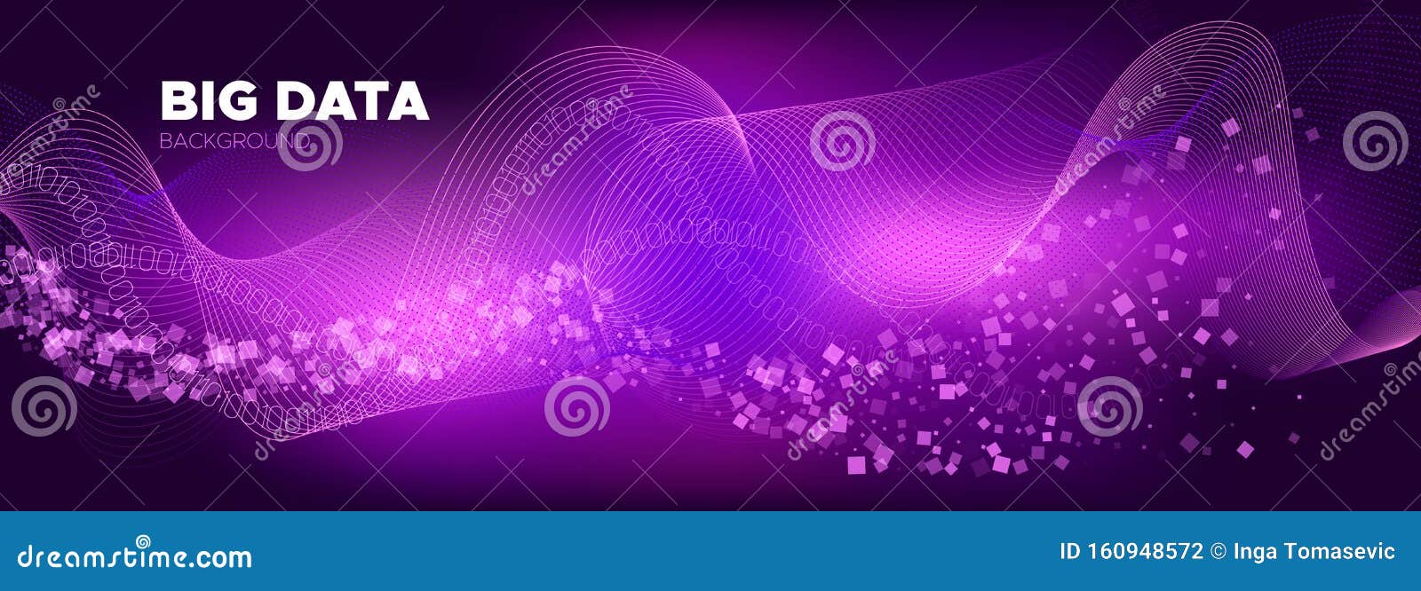 Particle Motion. Pink Big Data Analysis Stock Vector - Illustration of ...