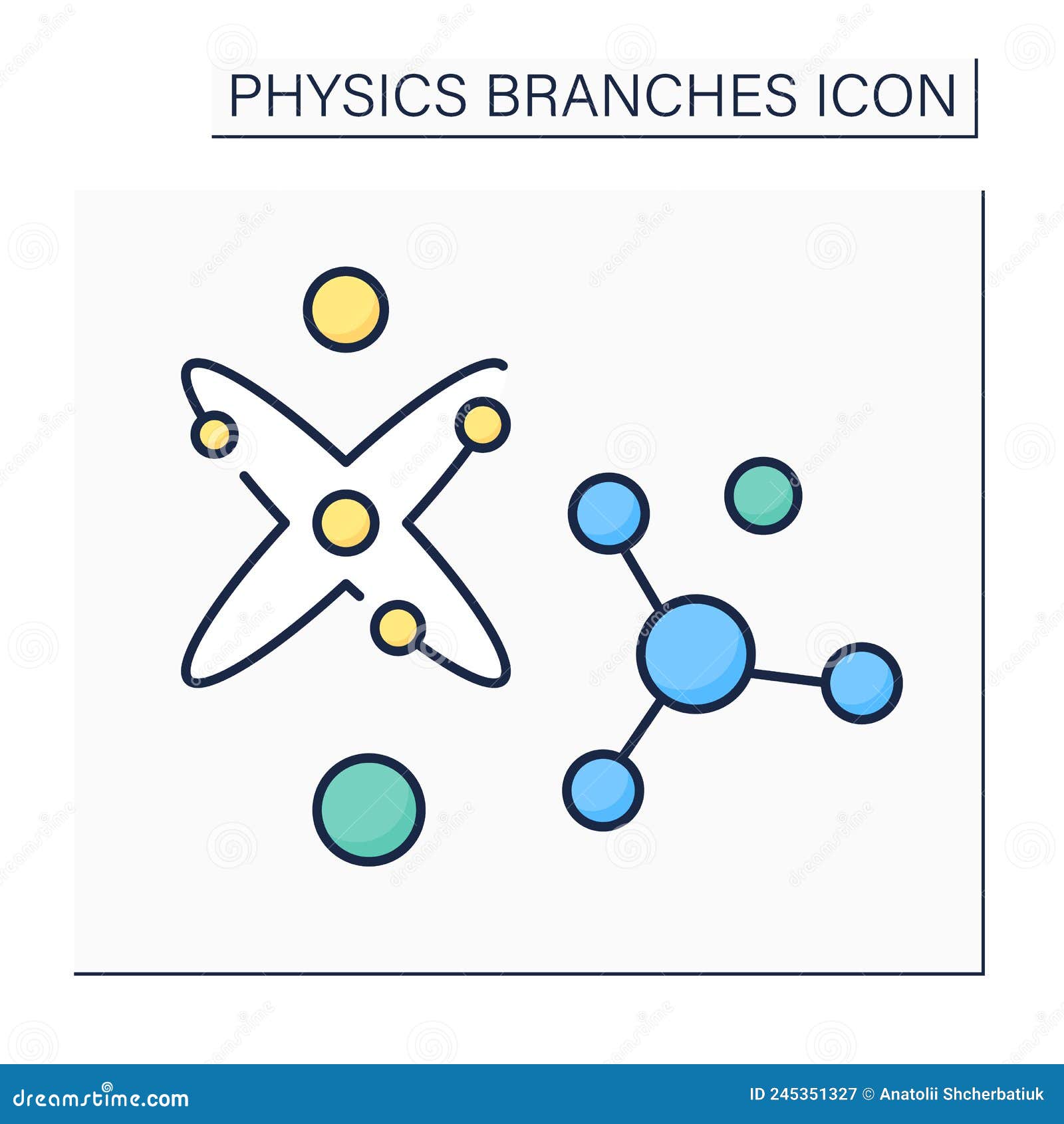 Particle Physics Color Icon Stock Vector - Illustration of construct ...