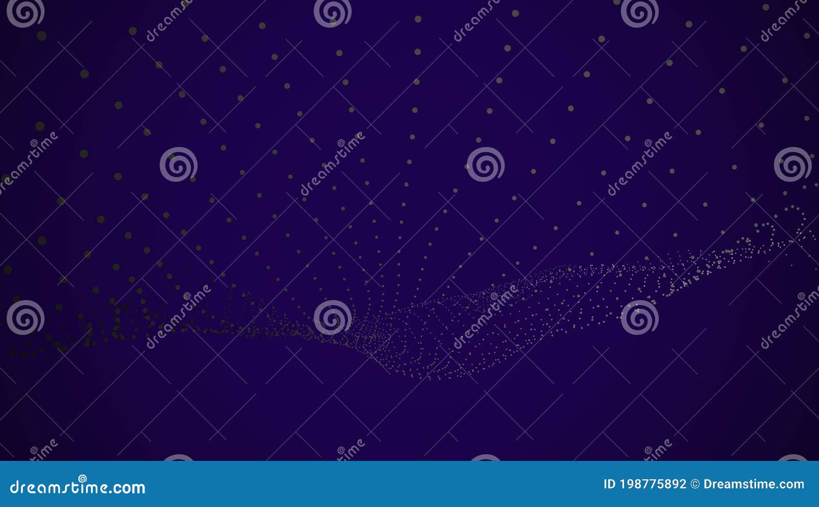 Particle Placement With Hanging Dots In Space. Wave Of Particles. Wave ...