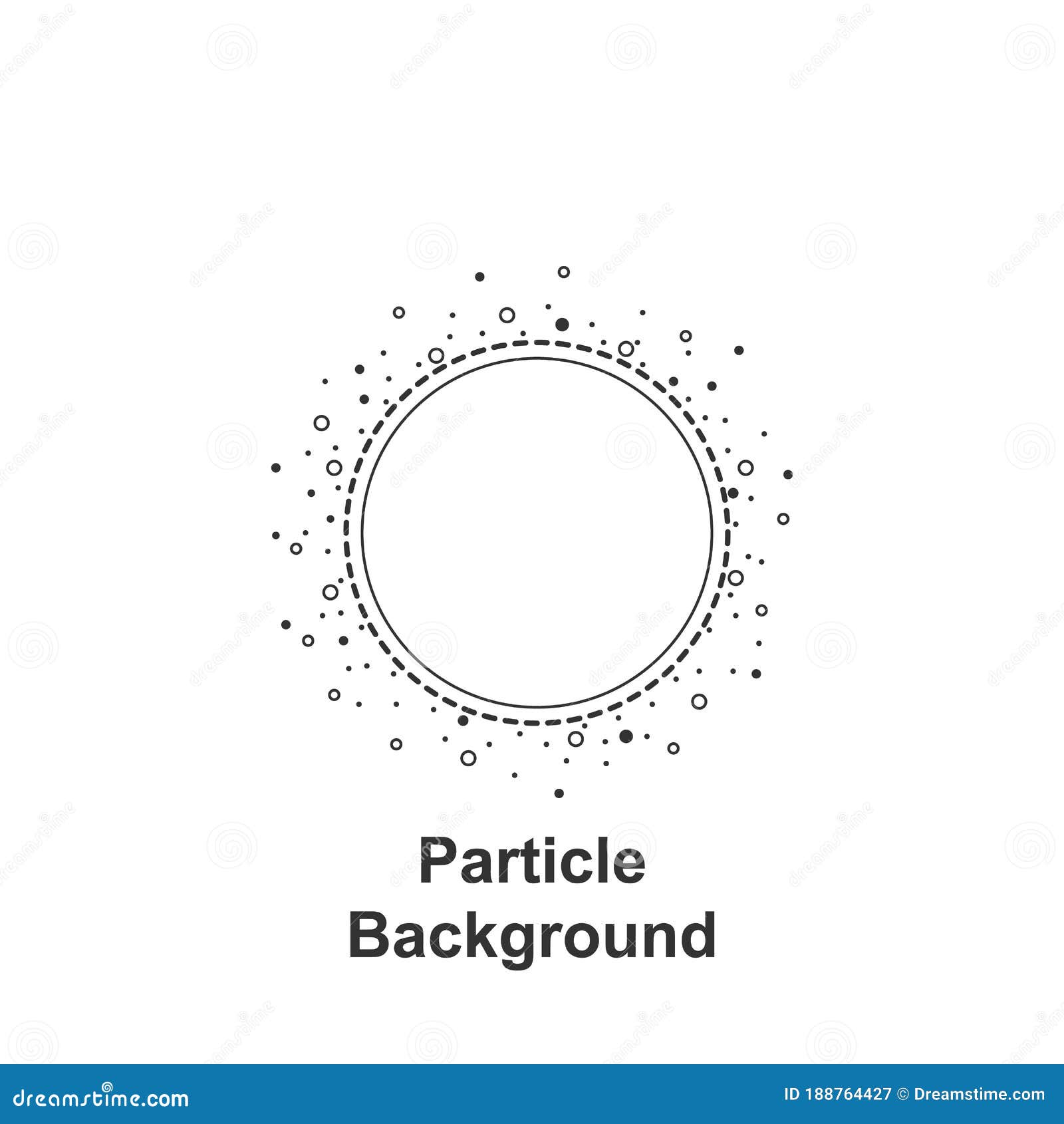 Particle Round Background, Hand Drawn Stock Illustration - Illustration ...