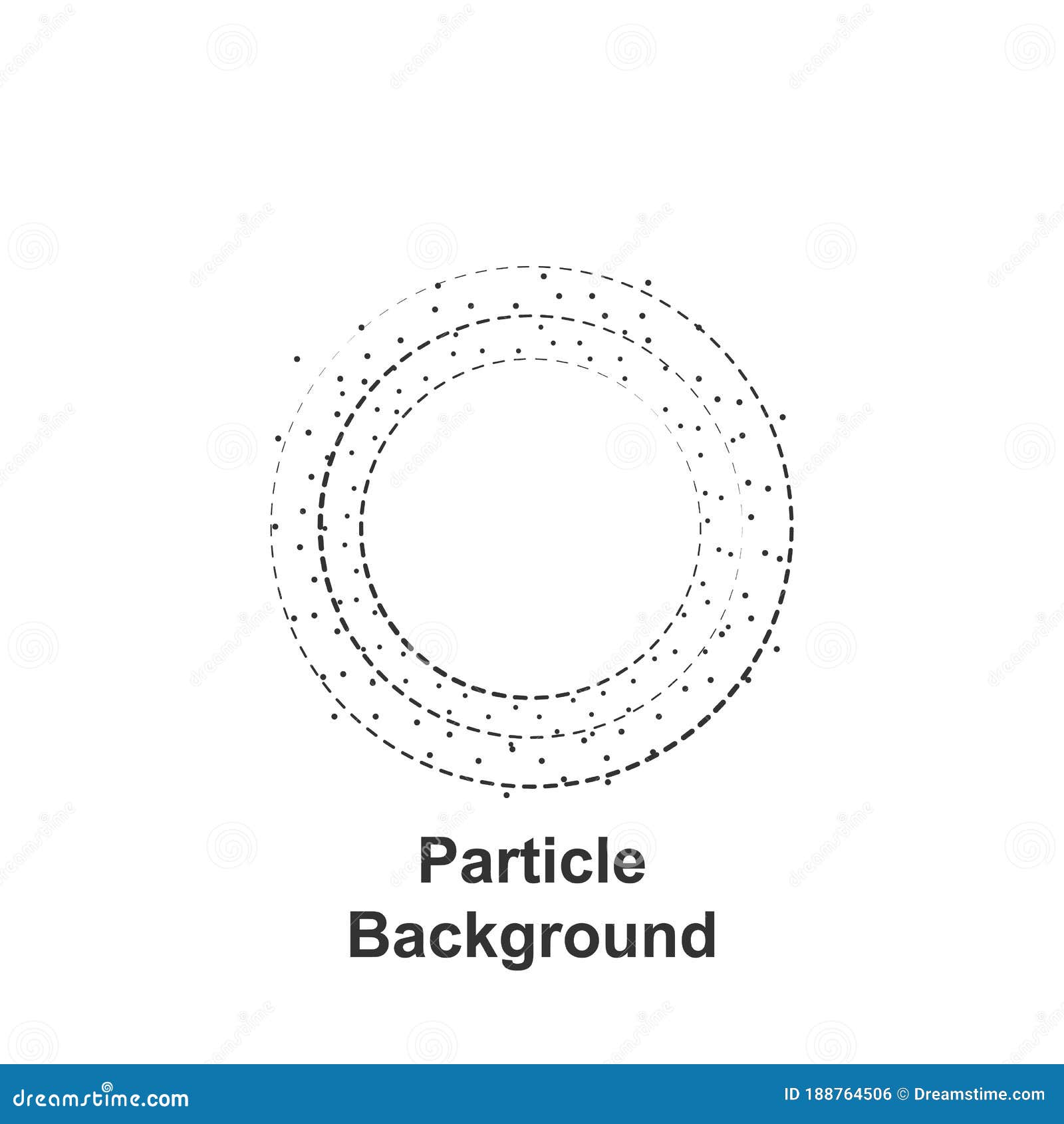 Particle Round Background, Hand Drawn Stock Illustration - Illustration ...