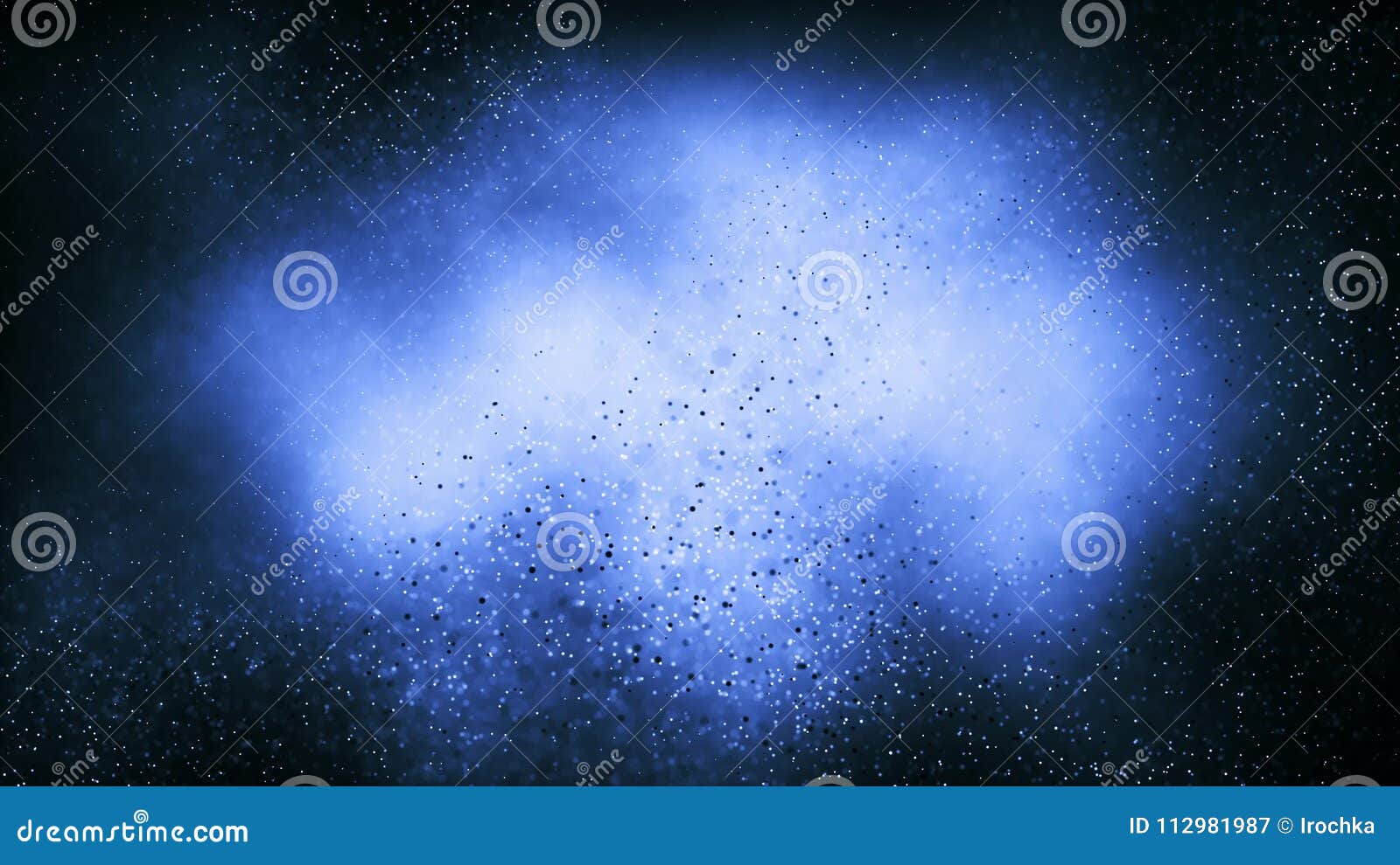 Particle Seamless Background on Blue Science Concept. Stock Image ...