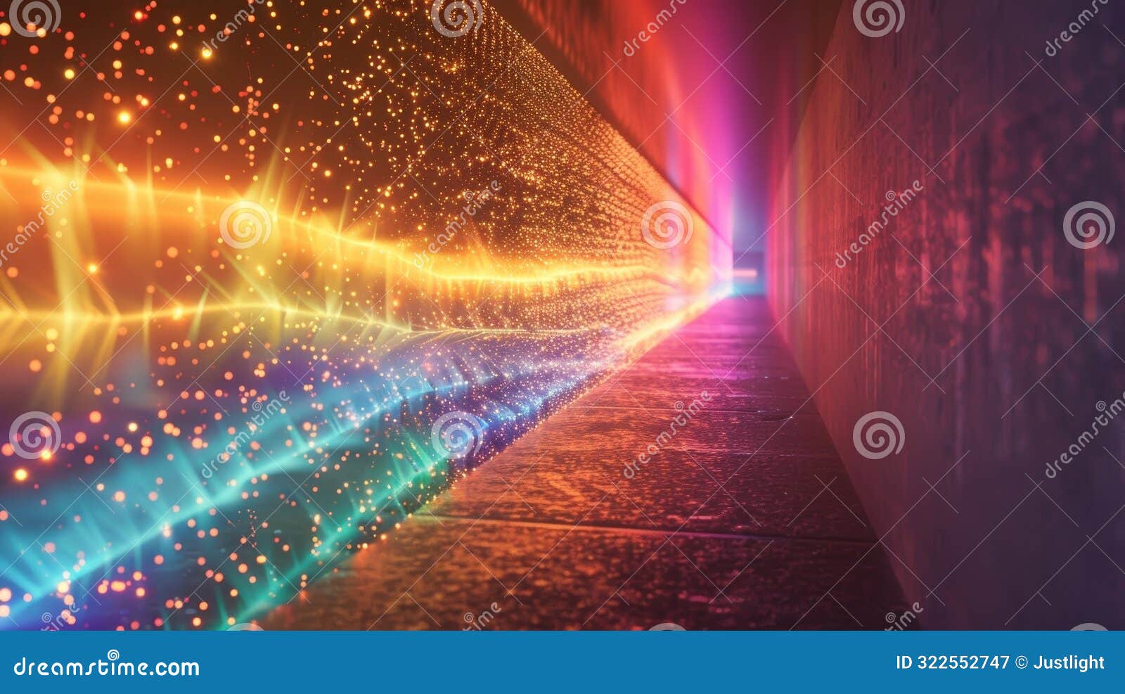 A Particle is Shown Phasing through a Solid Wall Leaving Behind a Trail ...