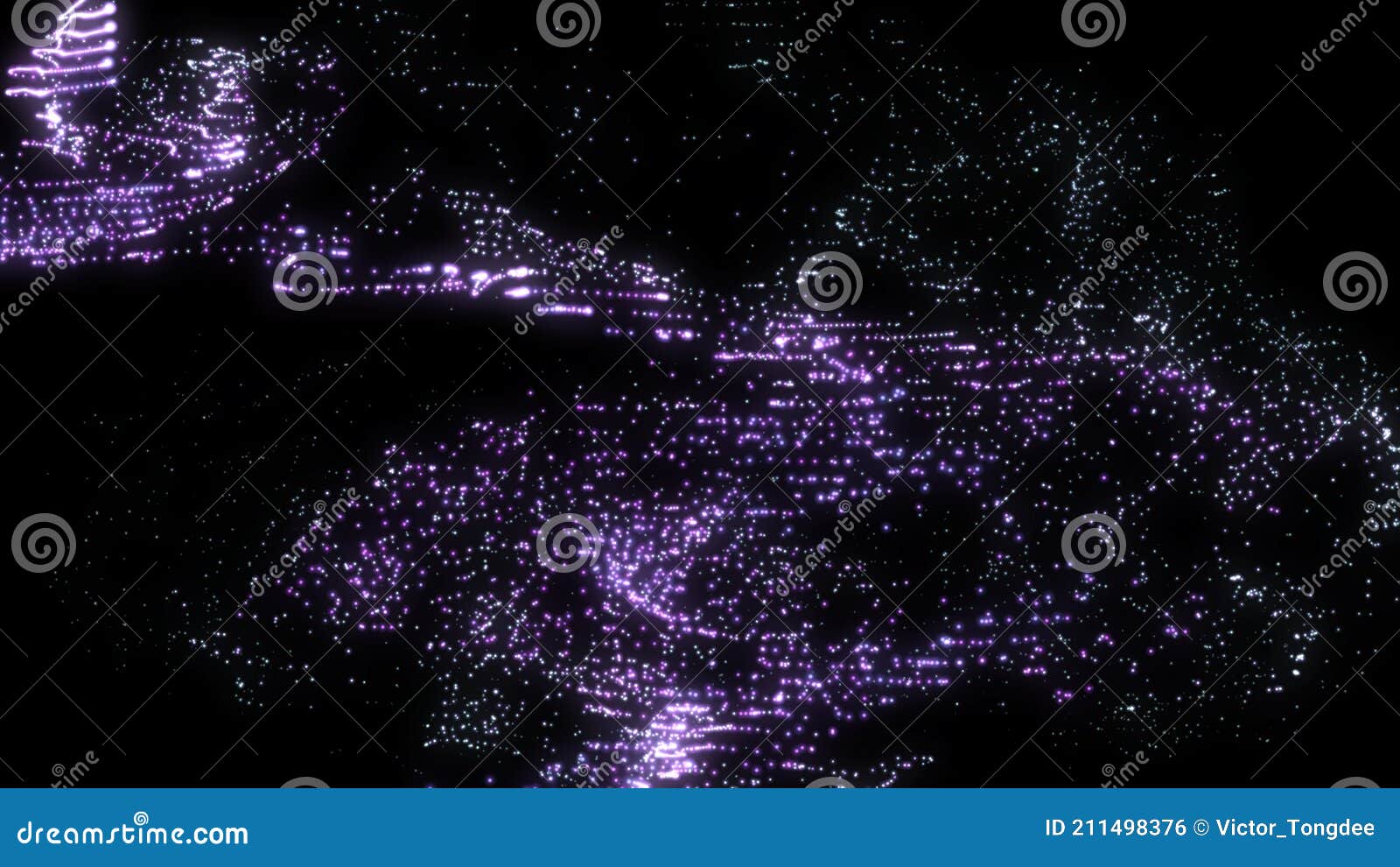 Particle Simulation Forming and Abstract Background Stock Illustration ...