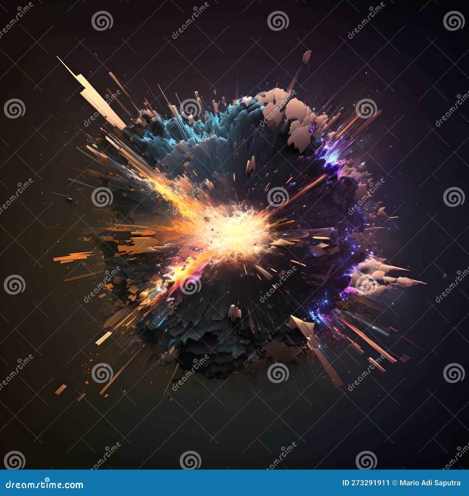 Disperse Color Straight Line, Abstract Background. Cartoon Vector ...
