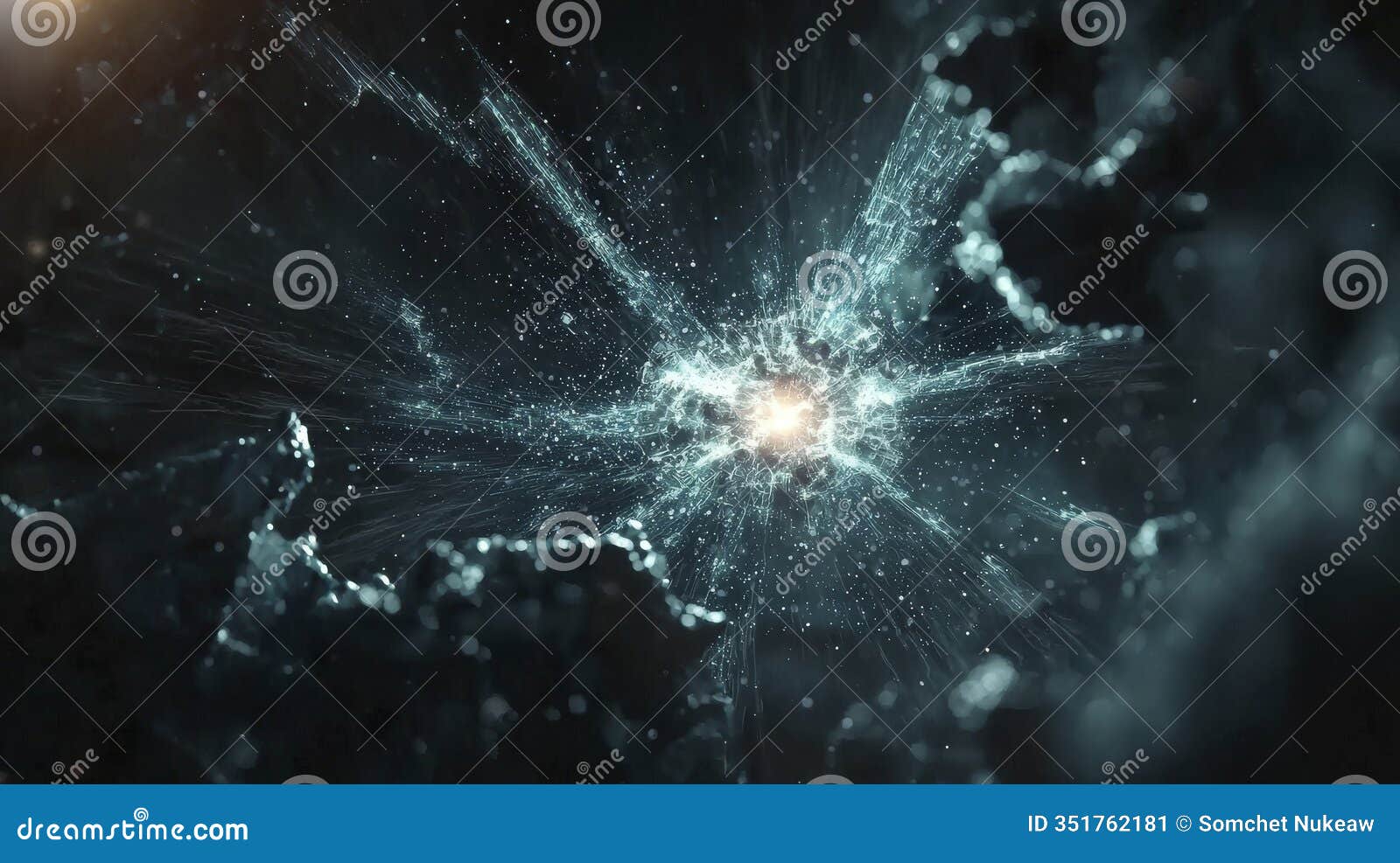 Particle Splitting Event in Space Cosmic Phenomenon Digital Art ...