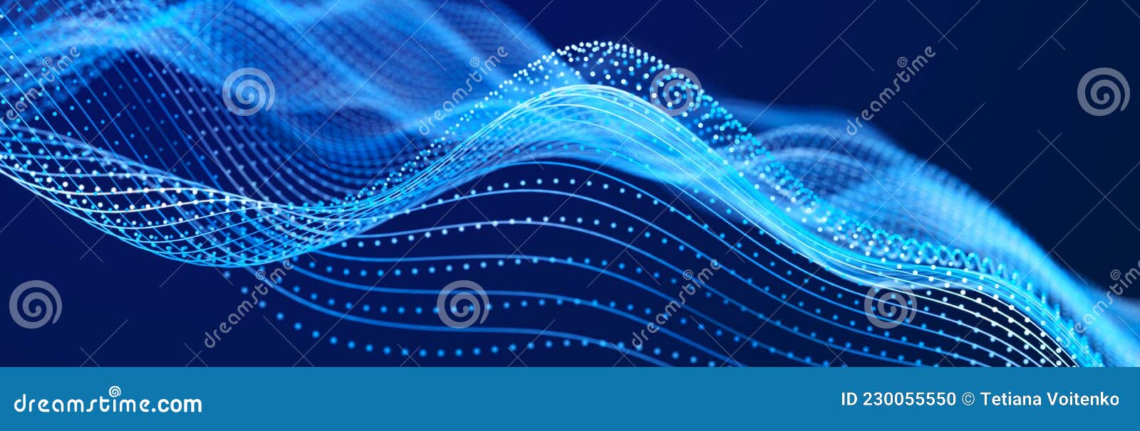Particle Stream. Information Technology Background. Wave Background ...