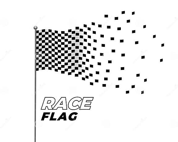 Particle Style Auto Racing Flag Background for Competition Stock Vector ...