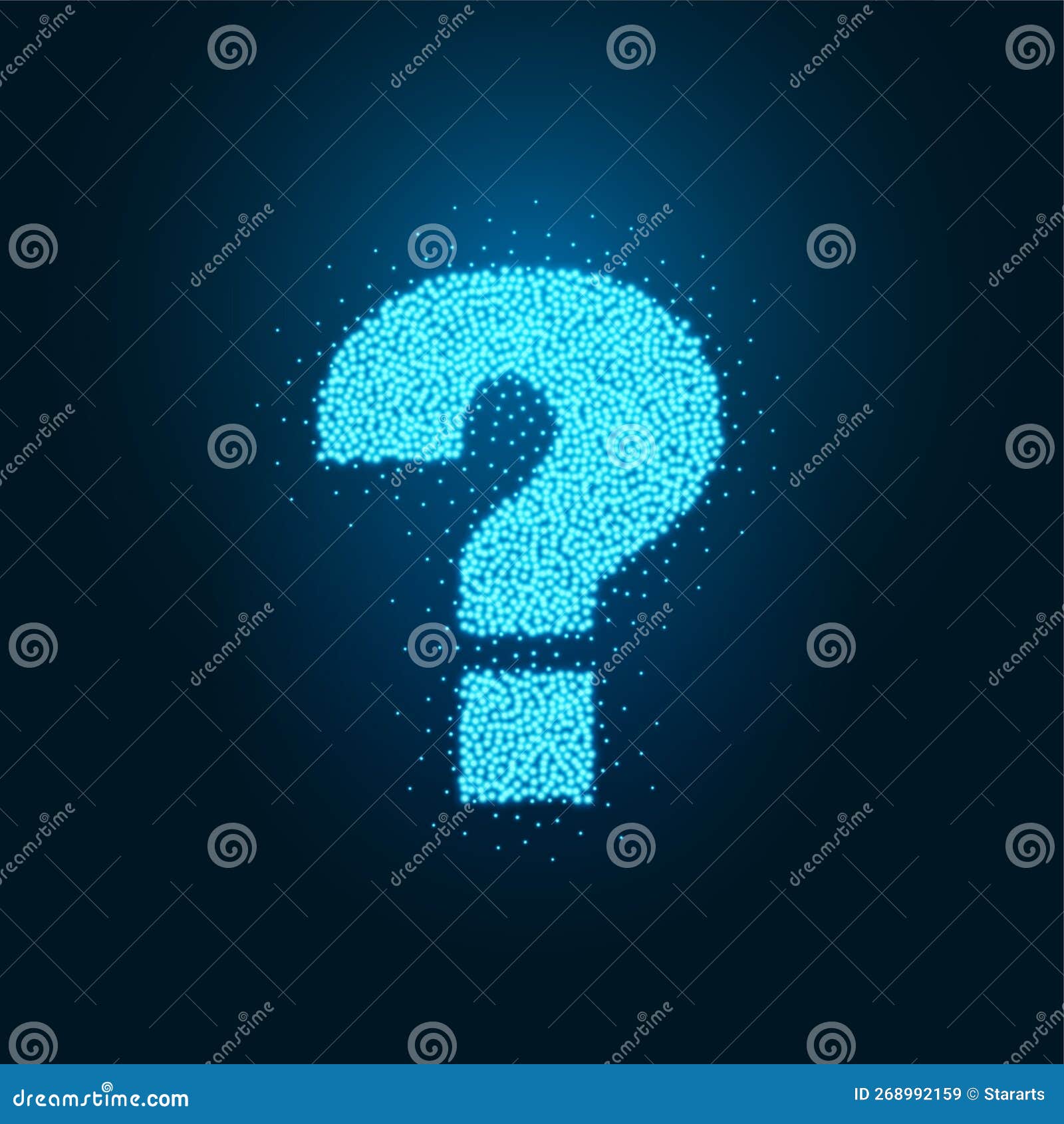 Particle Style Question Mark Background Design for Query Stock Vector ...