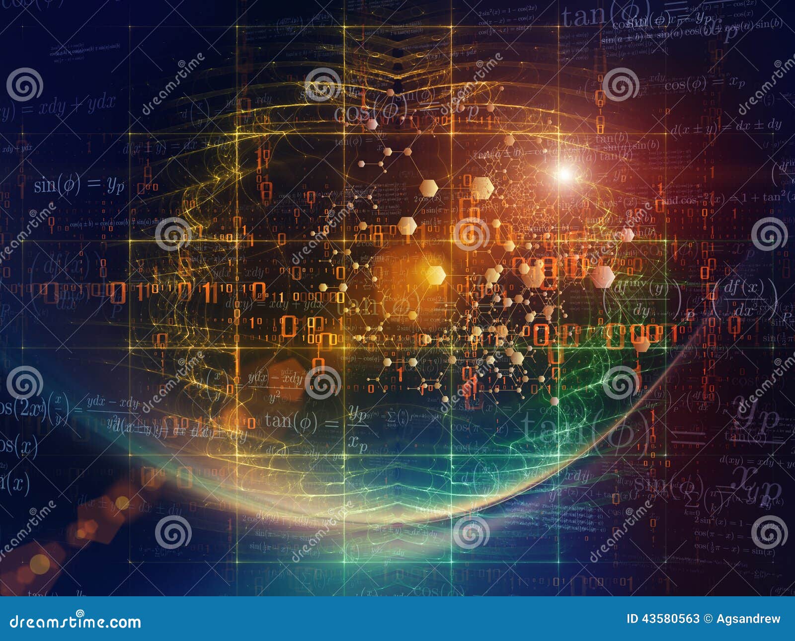 Particle Technologies stock illustration. Illustration of knowledge ...