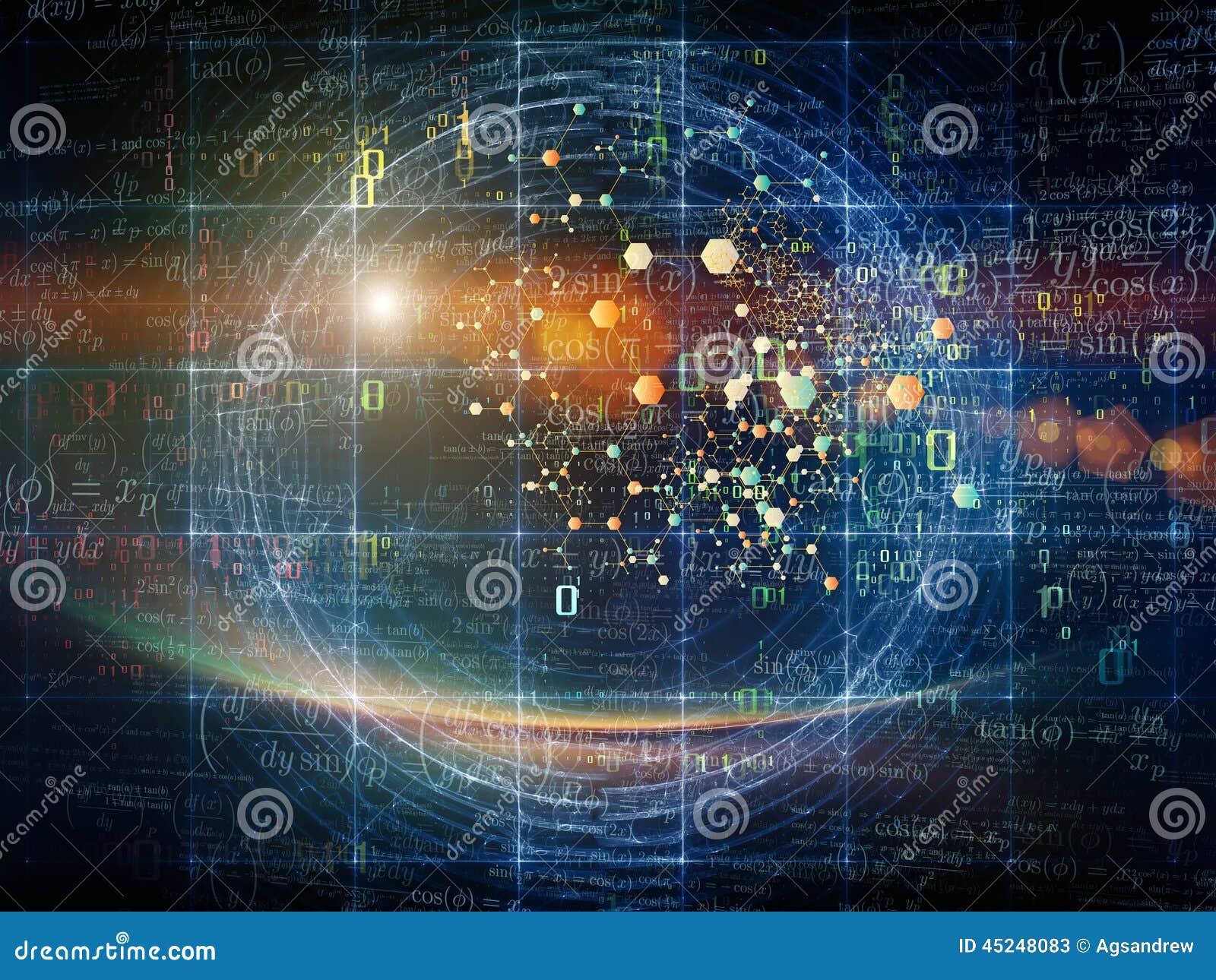 Particle Technologies stock illustration. Illustration of information ...