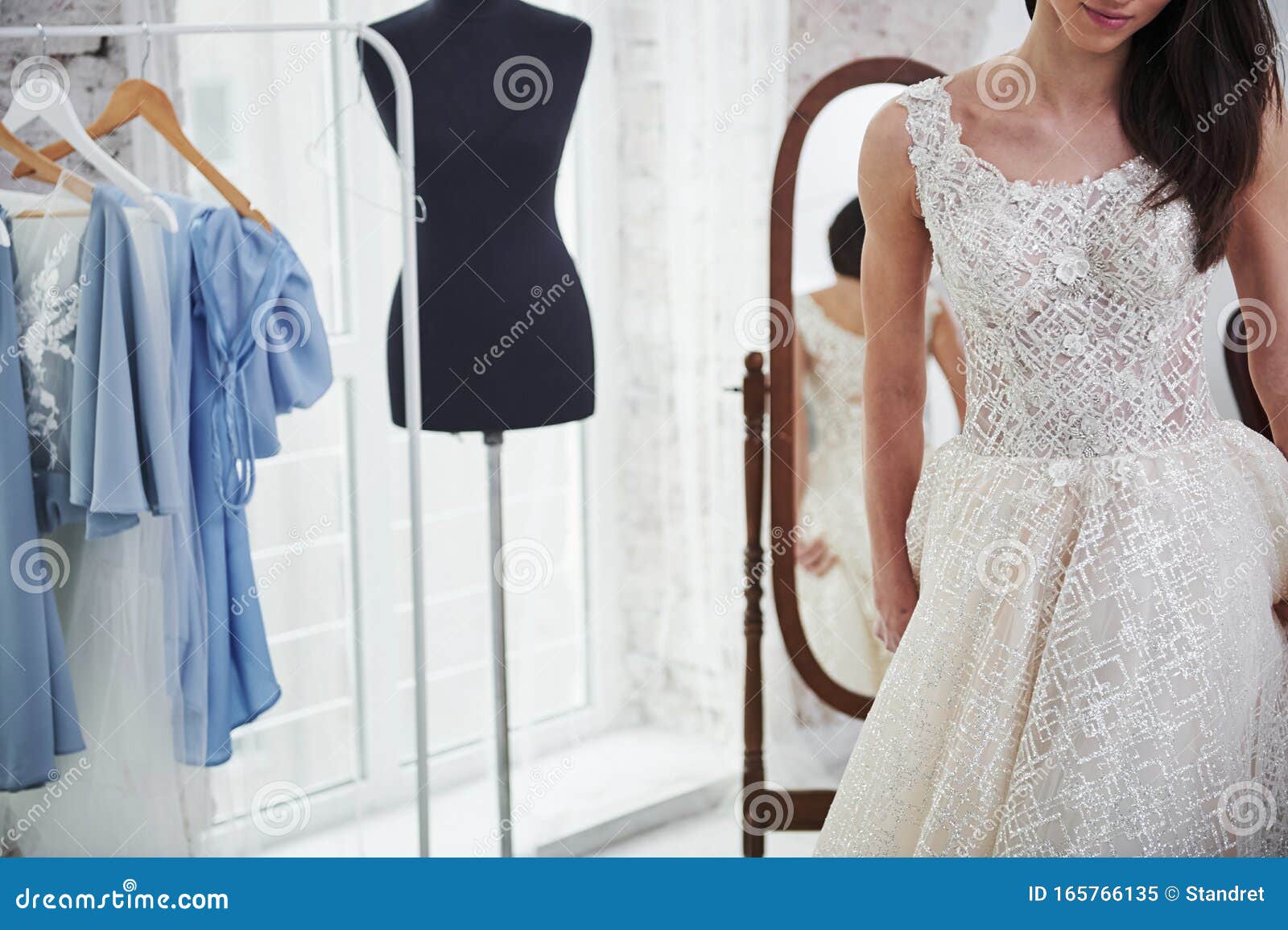 Particle View. the Process of Fitting the Dress in the Studio of Hand ...