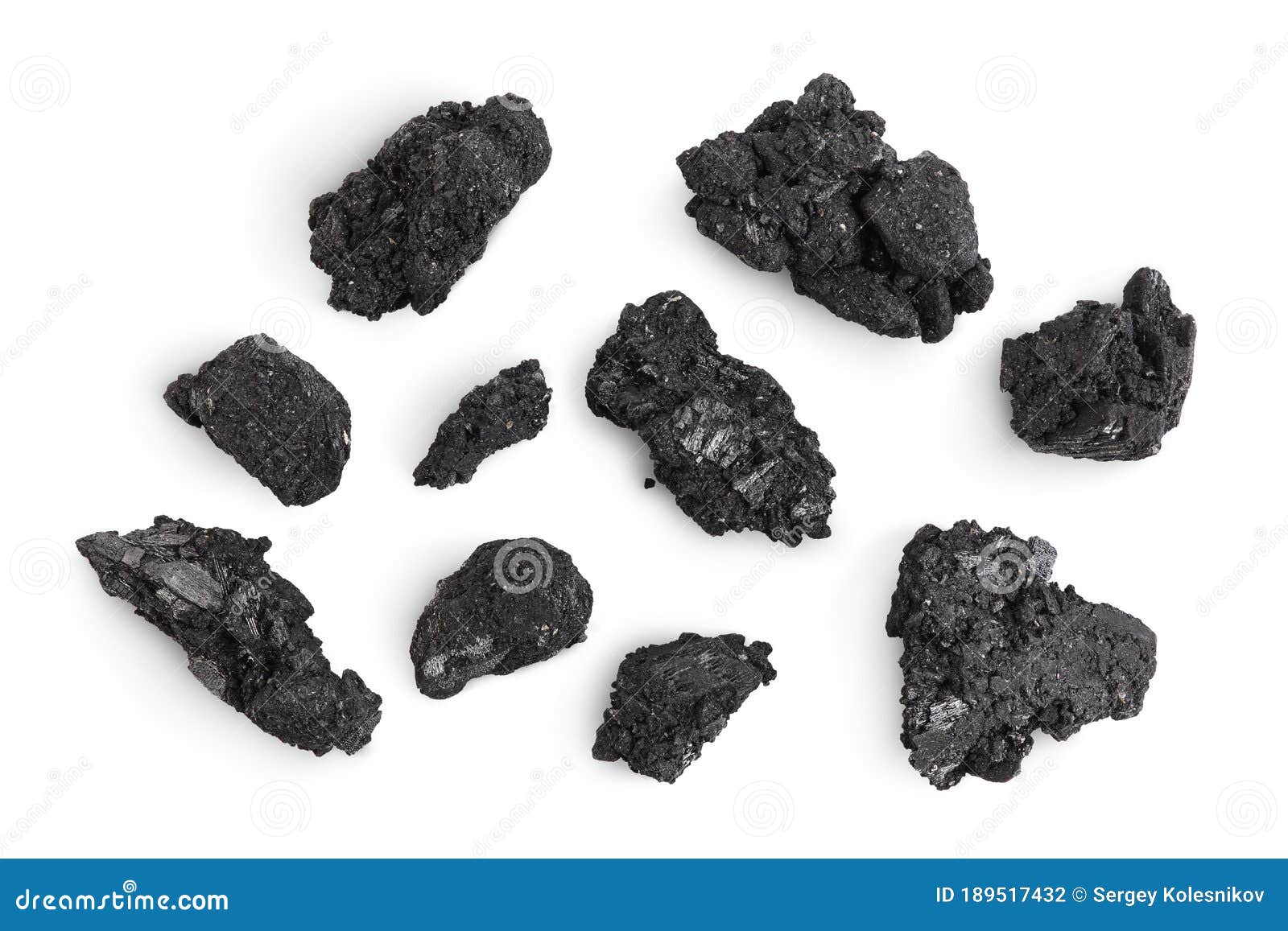 Particles of Charcoal Isolated on White Background with Clipping Path ...