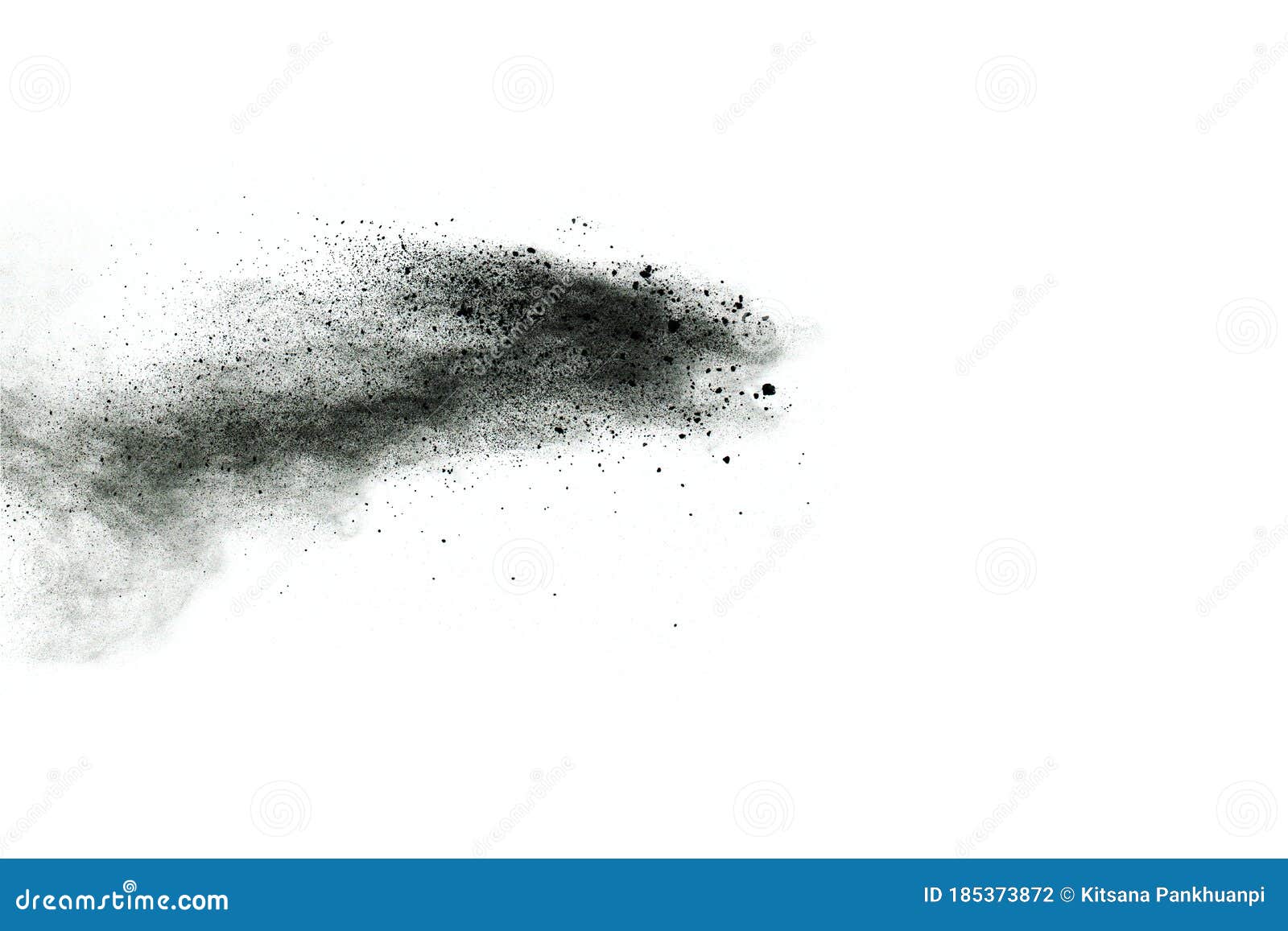 Black Color Powder Explosion on White Background. Stock Photo - Image ...