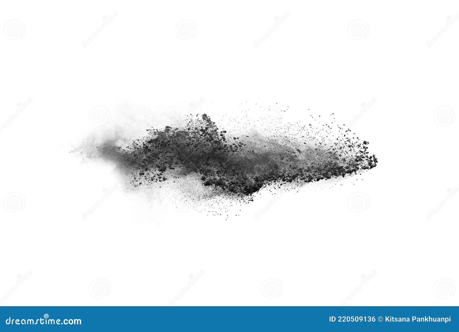 Black Powder Explosion on White Background. Stock Photo - Image of ...